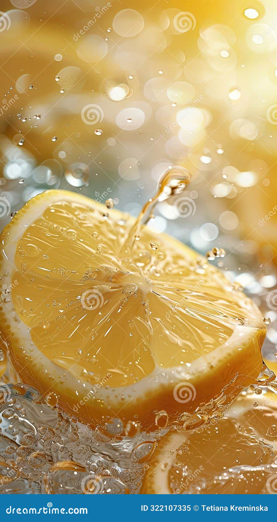 Abstract Pastel Lemon Background with Clear Water and Soft Water ...