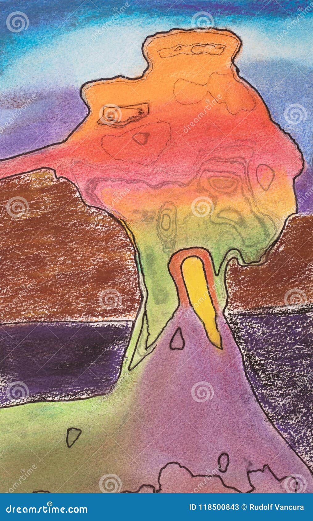 Abstract pastel painting stock image. Image of abstract - 118500843