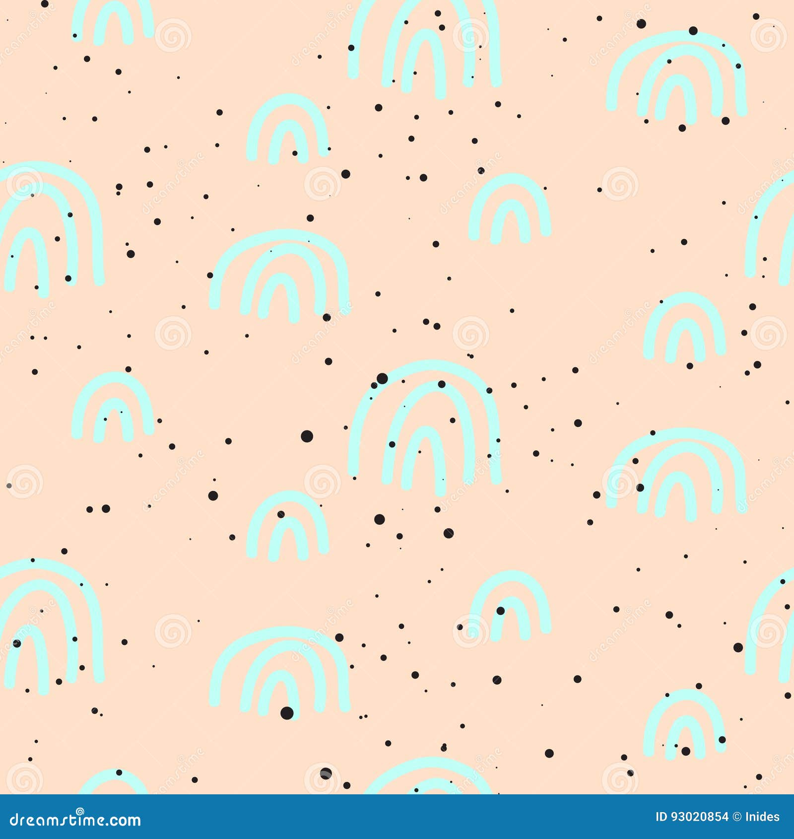 Abstract Pastel Peach Color Strokes Seamless Pattern. Stock Vector ...