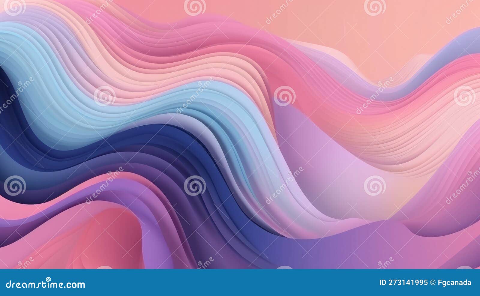 Abstract Background, Soft Pastel Red, Pink, Blue, Violet Colours, Waves ...
