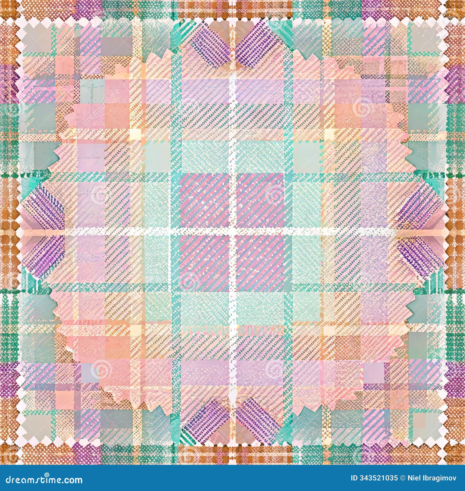 Abstract Pastel Plaid Pattern Textures with Geometric Design in Soft ...