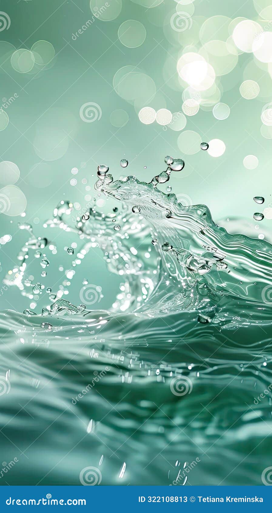 Abstract Pastel Seafoam Background with Transparent Water and Subtle ...