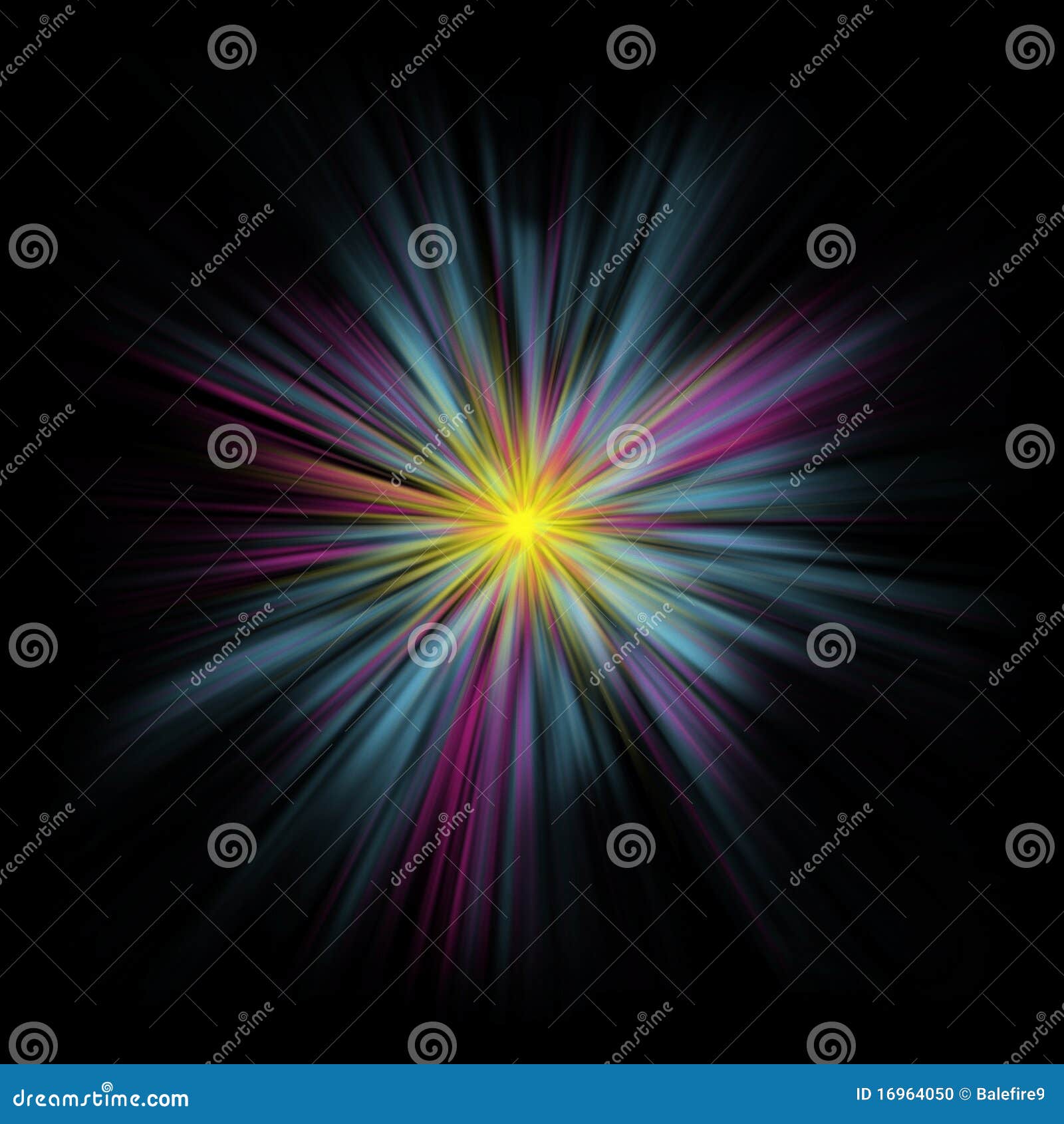 Abstract Pastel Starburst Against Black Stock Illustration ...