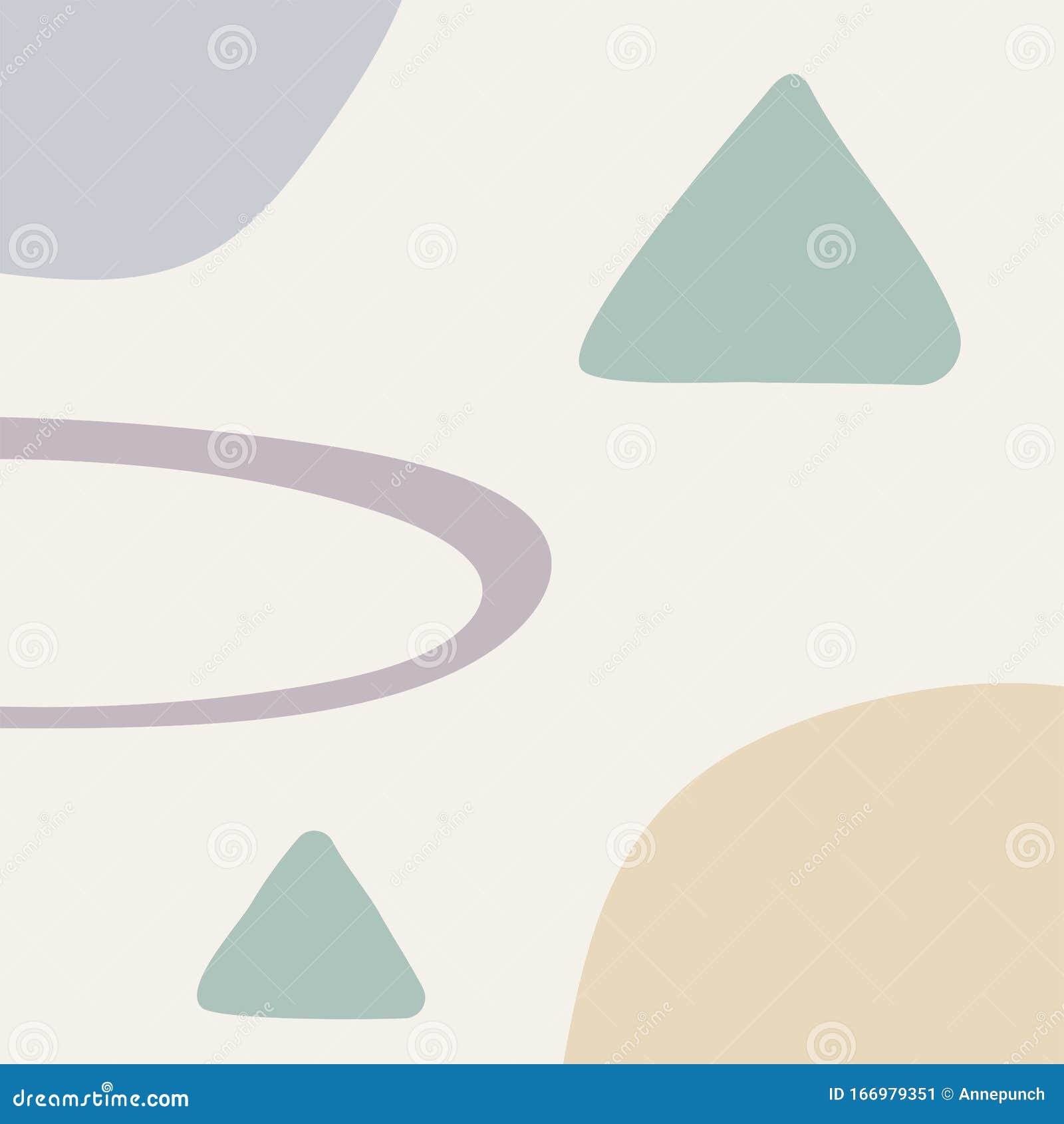 Abstract Pastel Template with Geometric Shapes Drawn by Hand. Stock ...