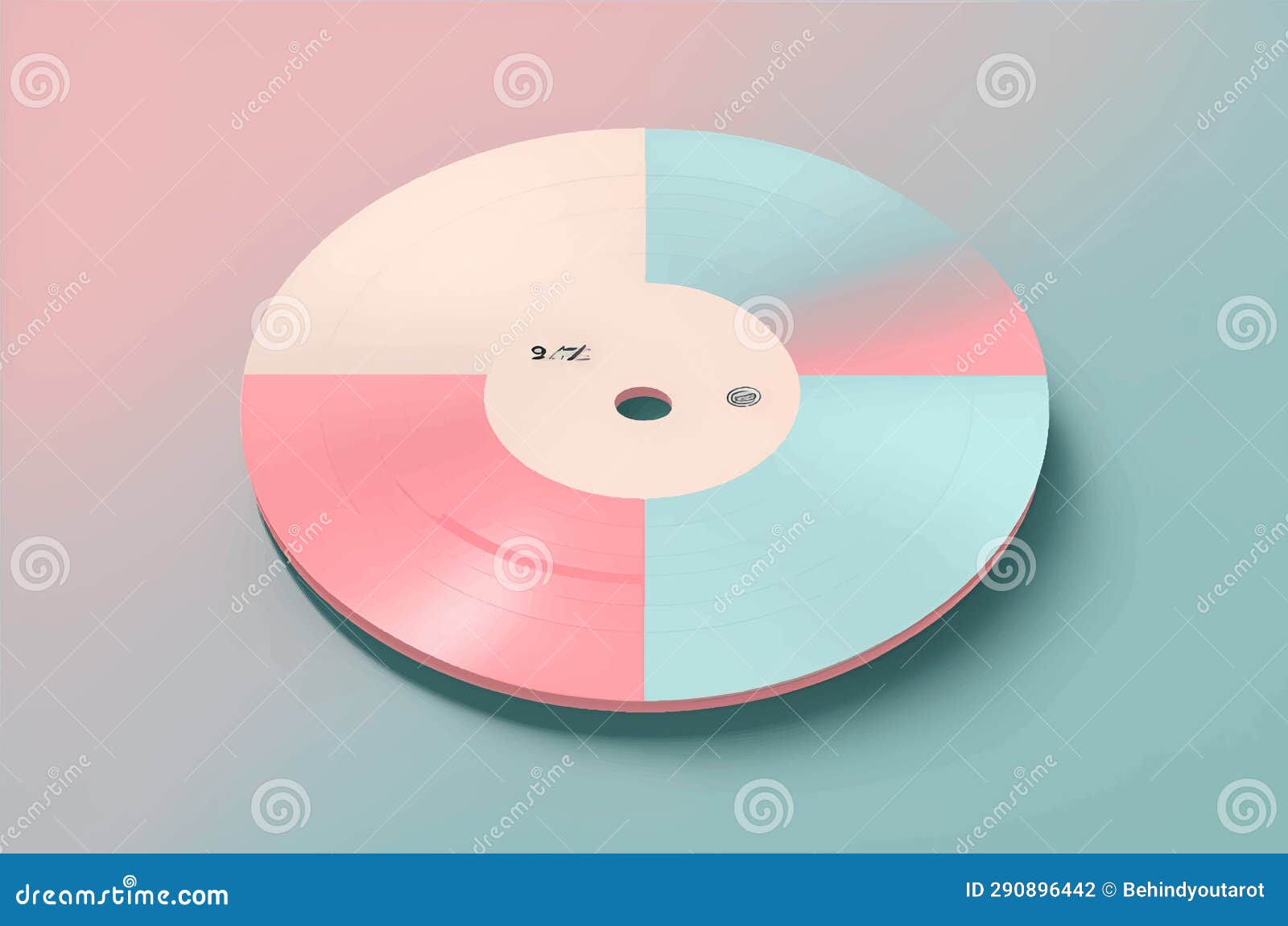 Abstract Pastel Vinyl Disc Picture Stock Illustration - Illustration of ...