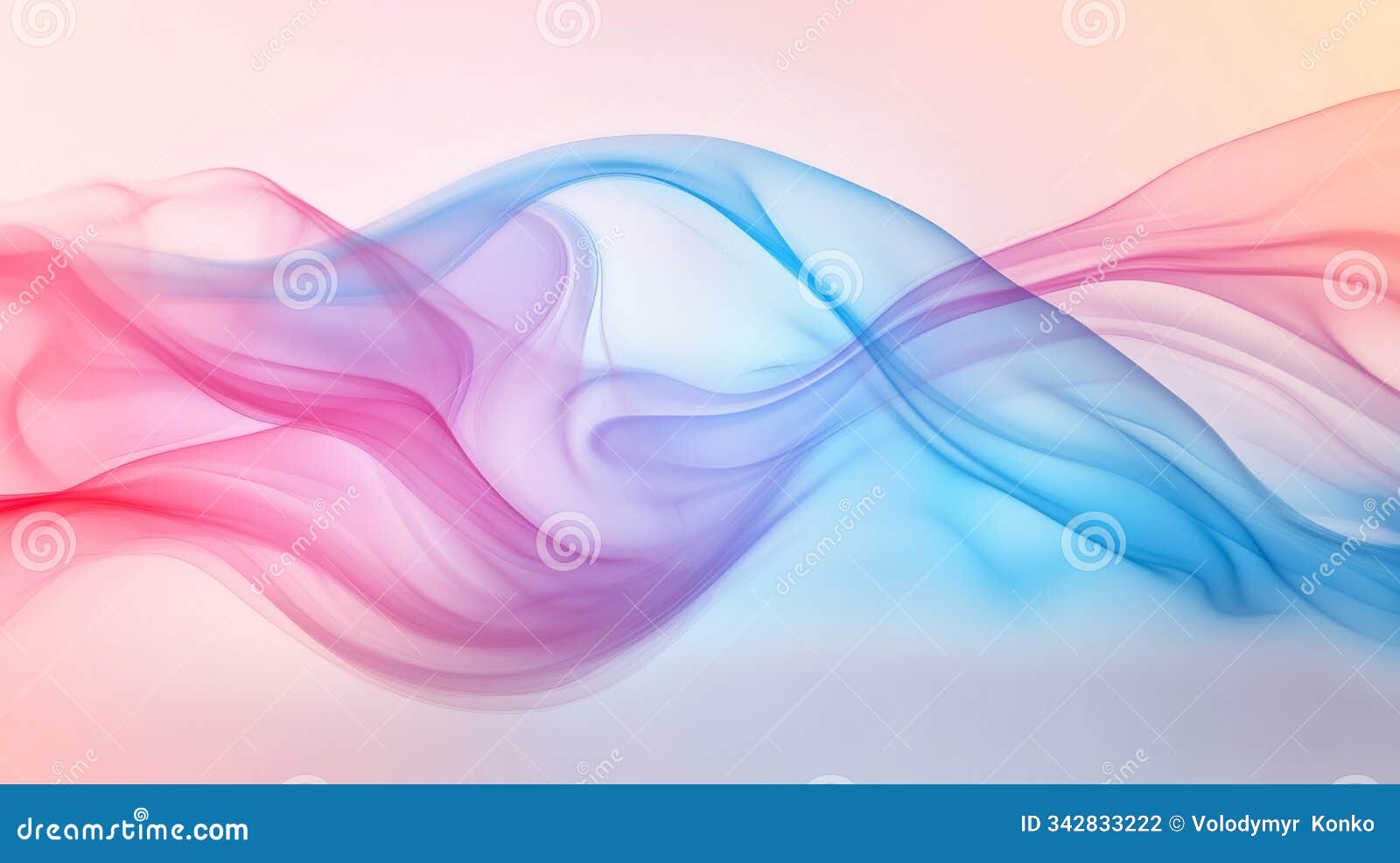 Abstract Pastel Wave Pattern on Gradient Background, Digital Art ...