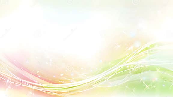 Abstract Pastel Wave Patterns with Soft Sparkle. Stock Illustration ...