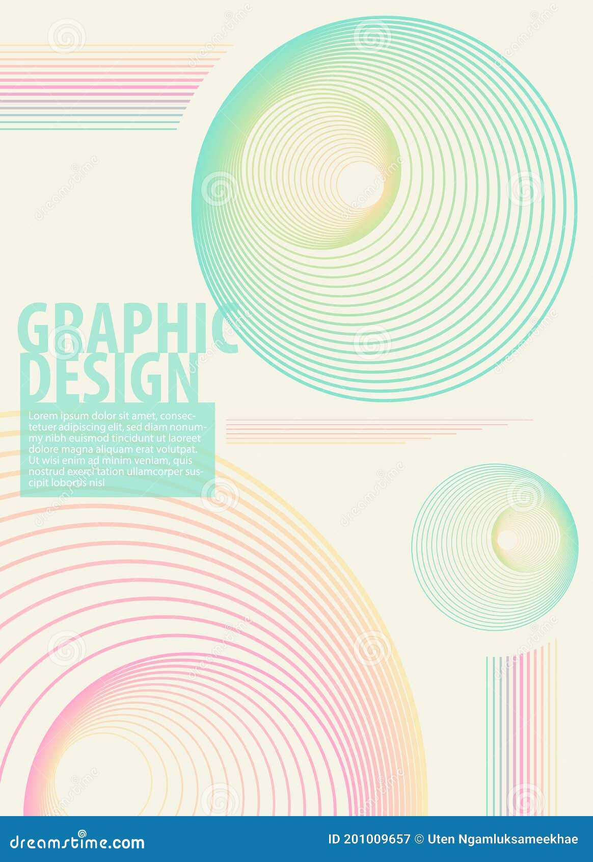 Abstract Patel Color Background Lines Blend Circle Stock Vector ...