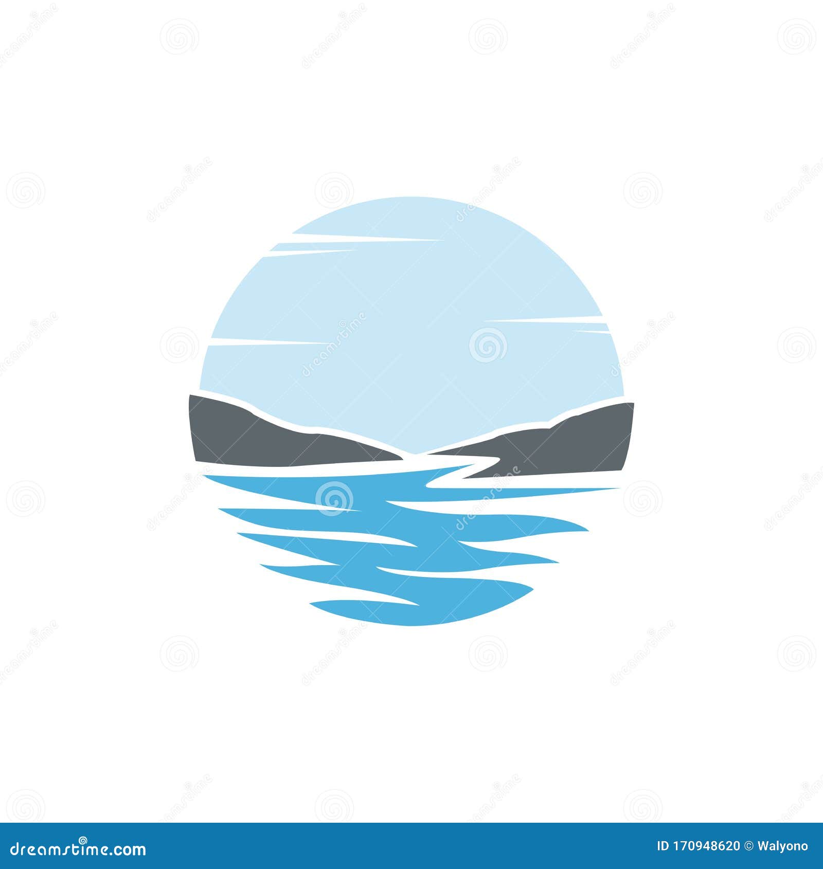 Abstract Path or River Labels Vector Illustration Stock Vector ...