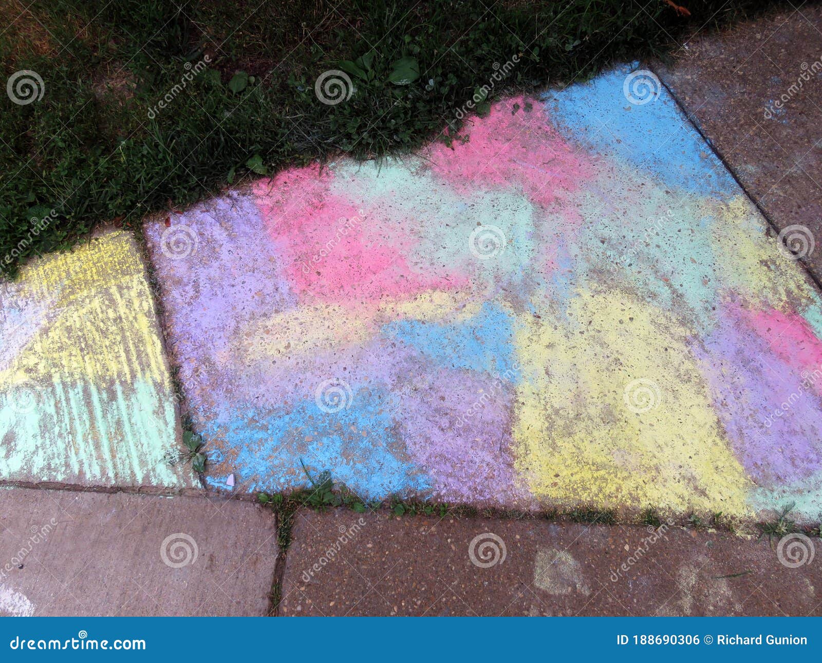 Abstract Pathway Art Chalk Drawing Stock Photo - Image of yellow ...