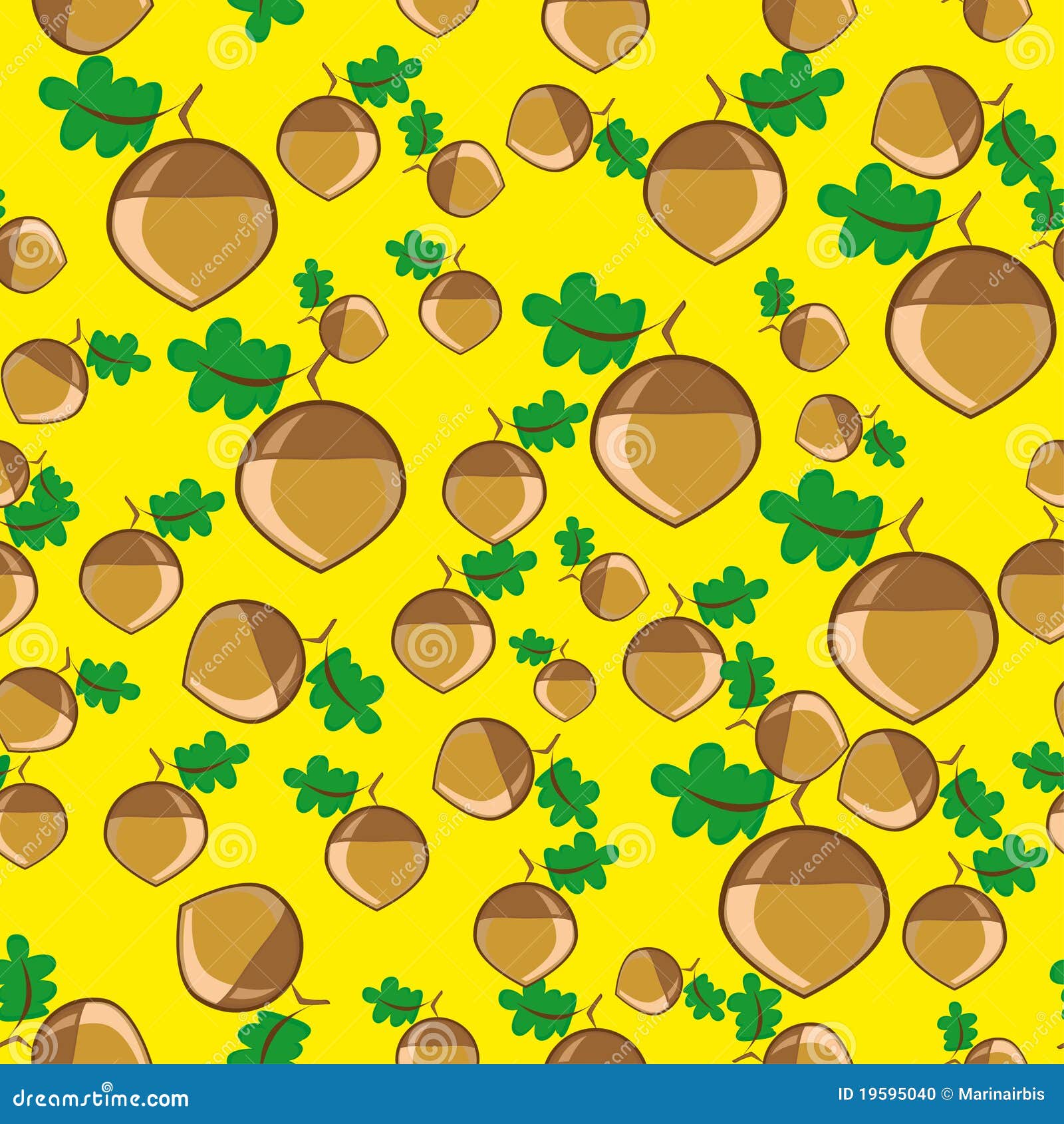 Abstract Pattern with Acorn Stock Vector - Illustration of nature ...