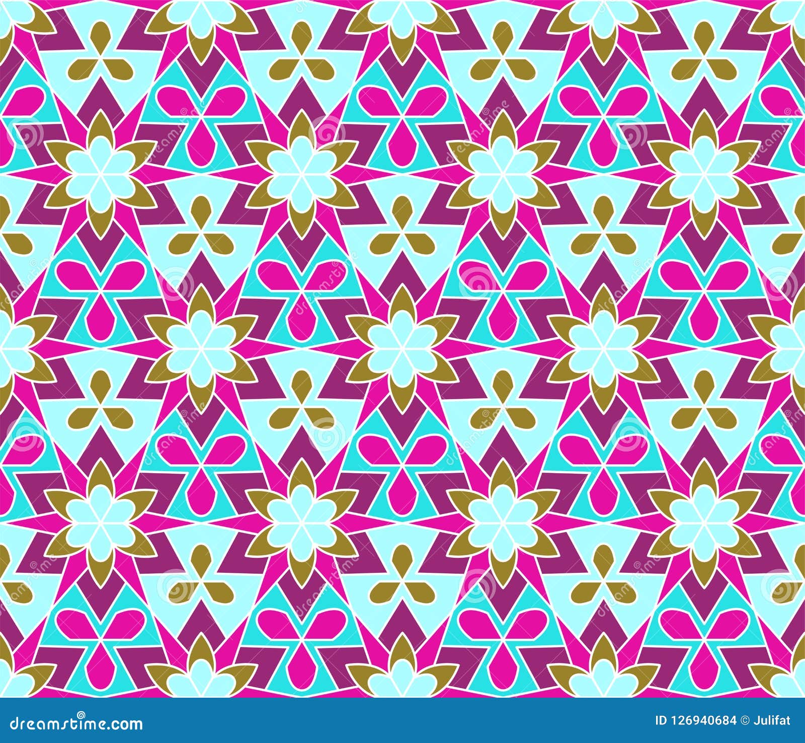 Abstract Pattern in Arabian Style. Seamless Vector Background Stock ...