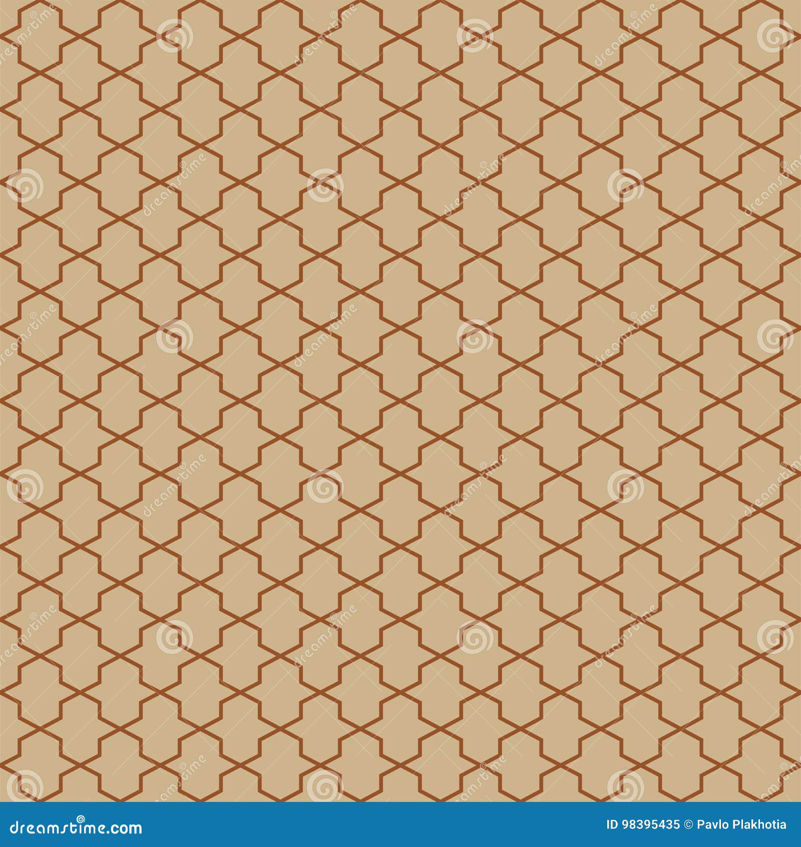 Abstract Pattern in Arabian Style. Seamless Vector Background ...