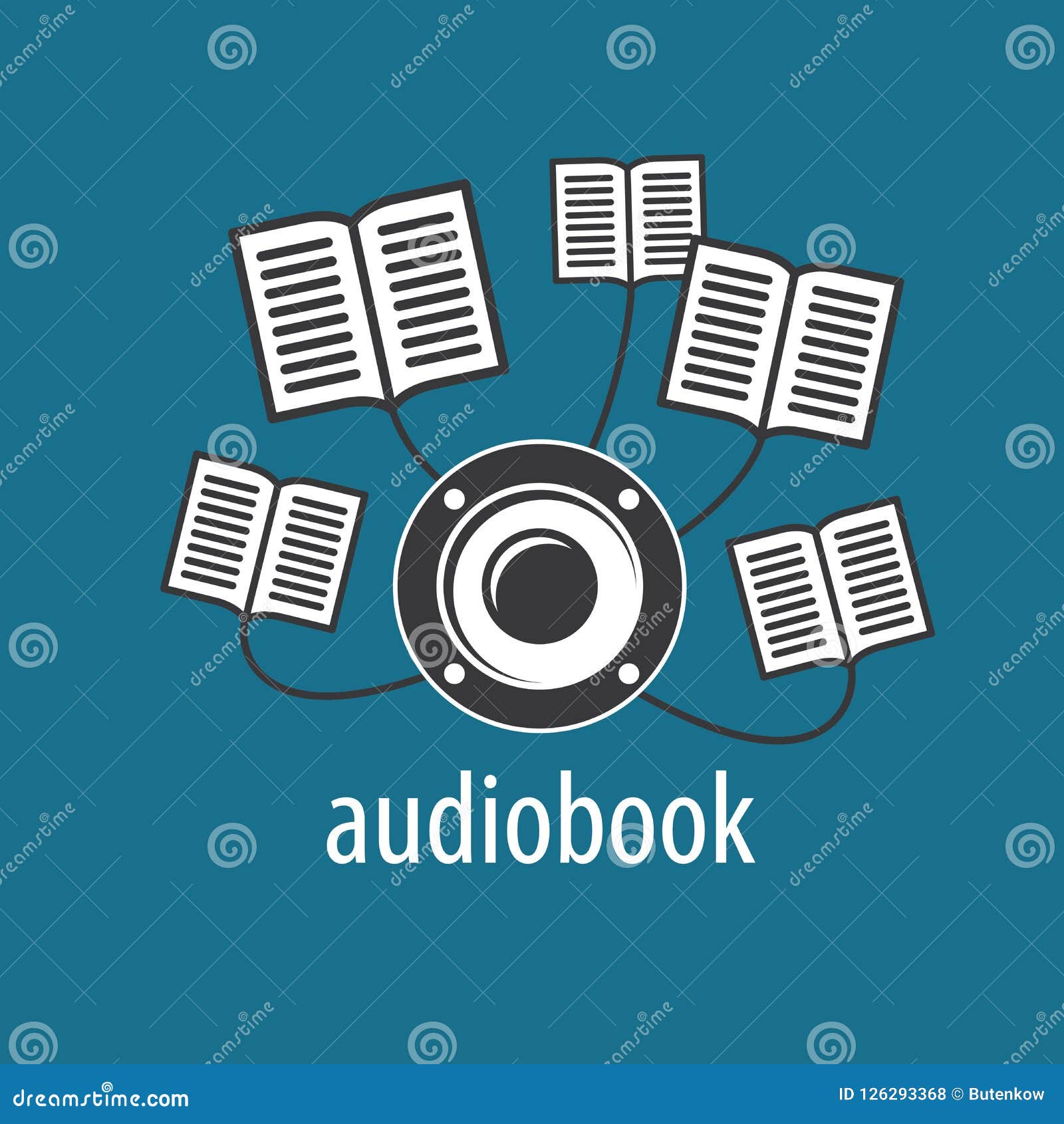 Audiobook. Vector Logo Template Stock Vector - Illustration of audio ...