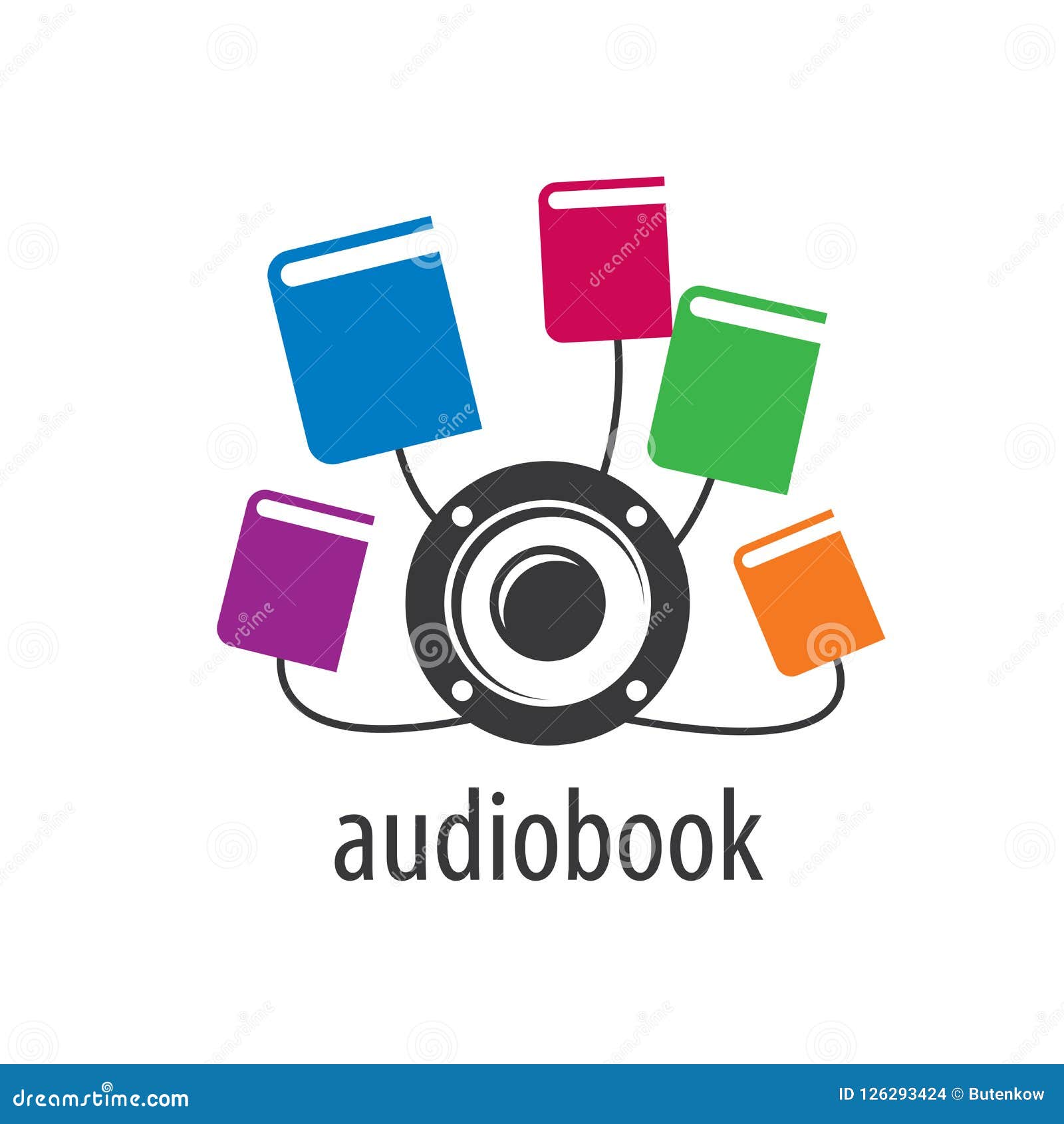 Audiobook. Vector Logo Template Stock Vector - Illustration of audio ...