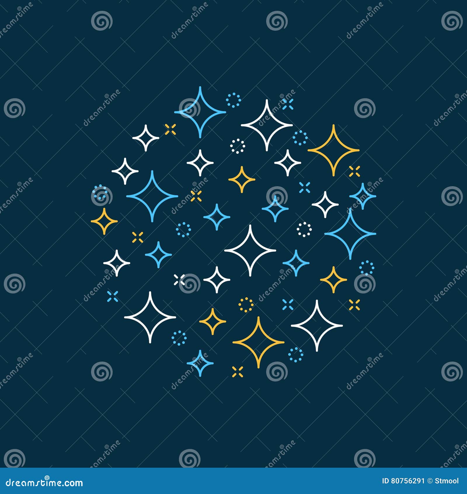 Abstract Pattern and Background with Stars and Sparkles Stock Vector ...