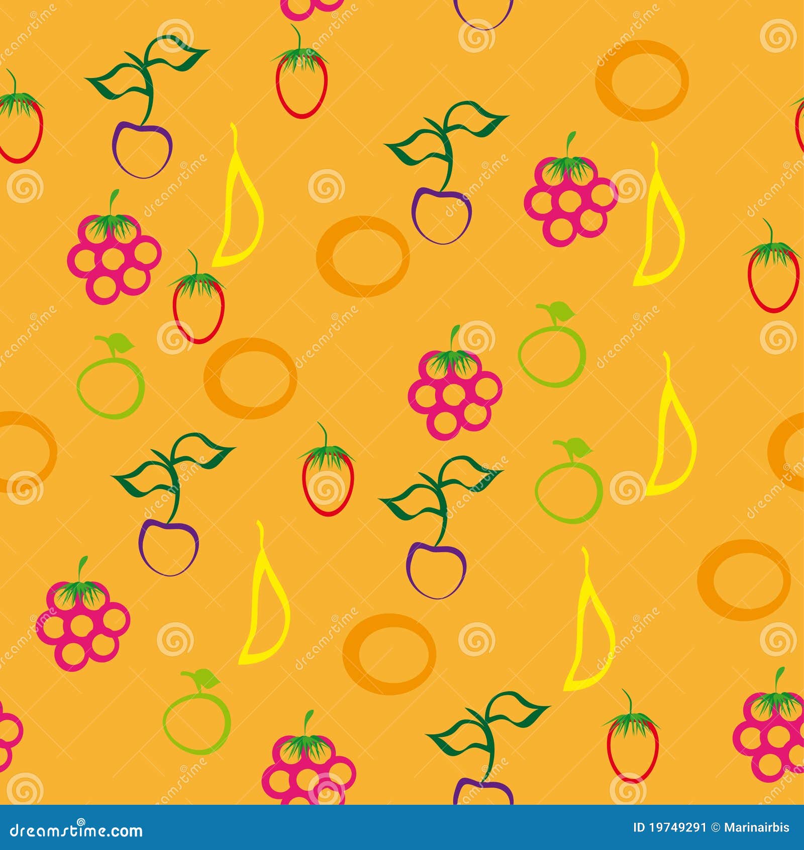 Abstract Pattern with Berries Stock Vector - Illustration of bunch ...