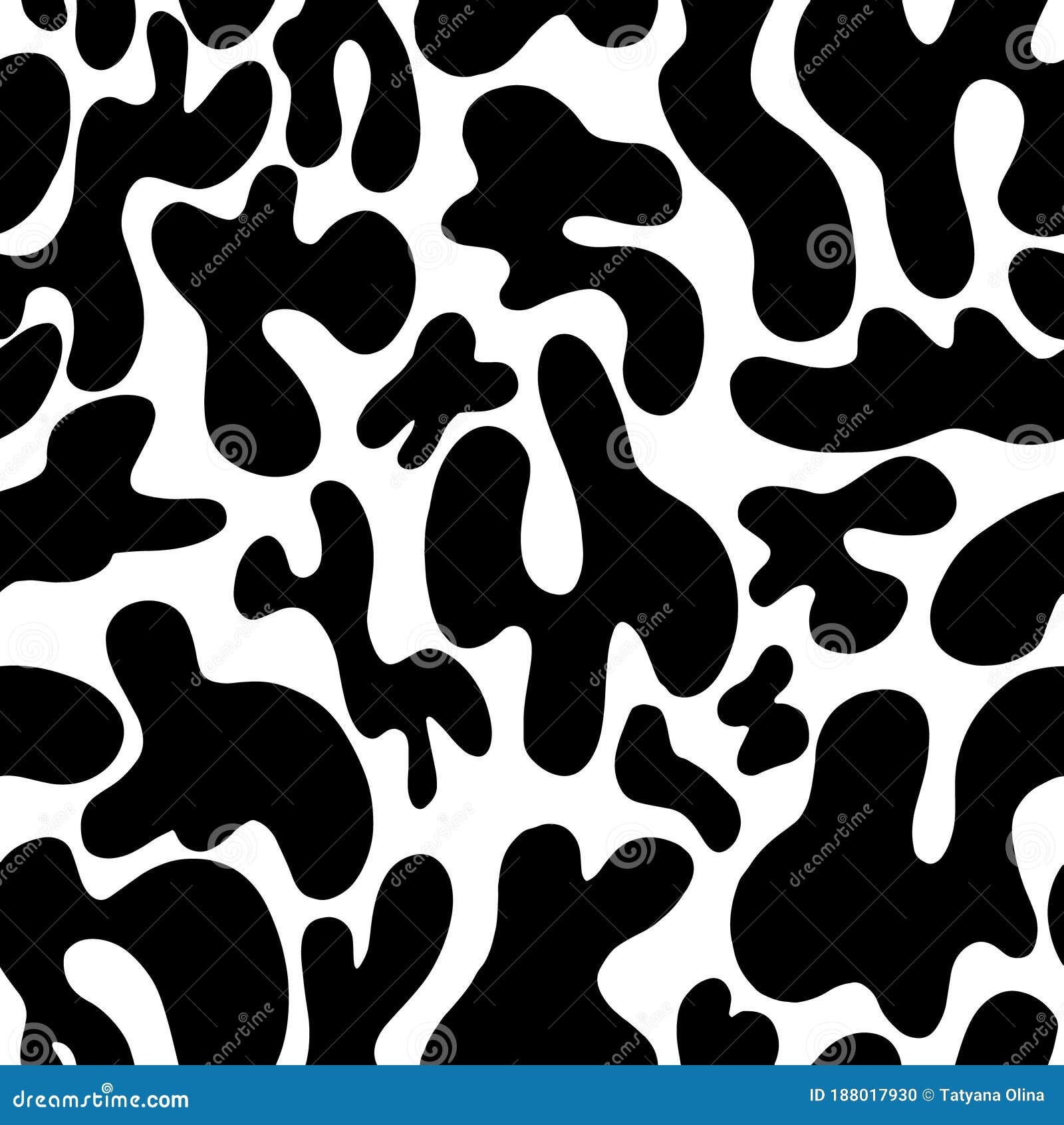 Abstract Pattern of Black Spots on a White Background.a Mottled Pattern ...