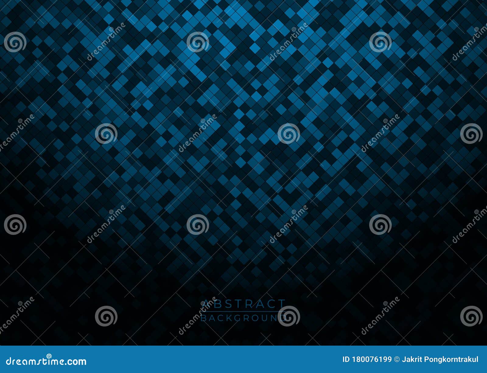 Abstract Pattern Blue Square Shape Design Dark Tone with Vignette Stock ...