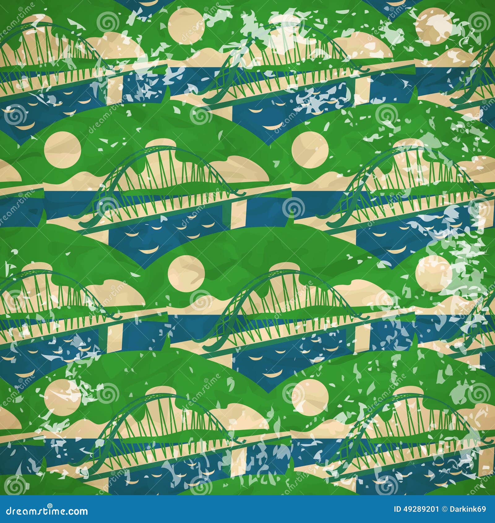 Abstract Pattern of the Bridges Over the River Stock Vector ...