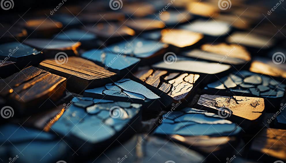 Abstract Pattern of Broken Glass, Vibrant Colors Reflect Creativity ...