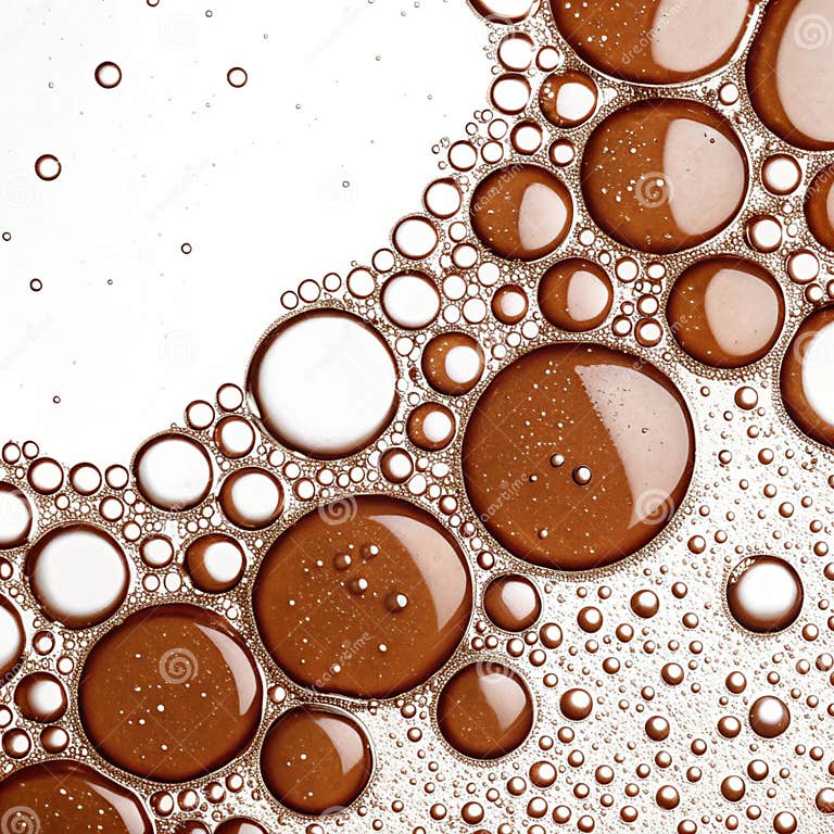 Abstract Pattern of Brown Bubbles Isolated on White Background Stock ...