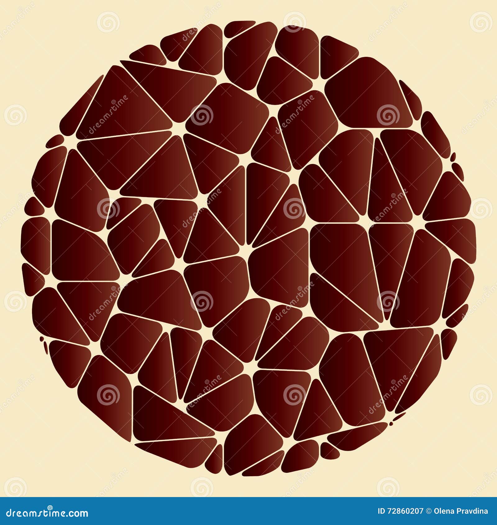 Abstract Pattern of Brown Geometric Elements Grouped in a Circle Stock ...