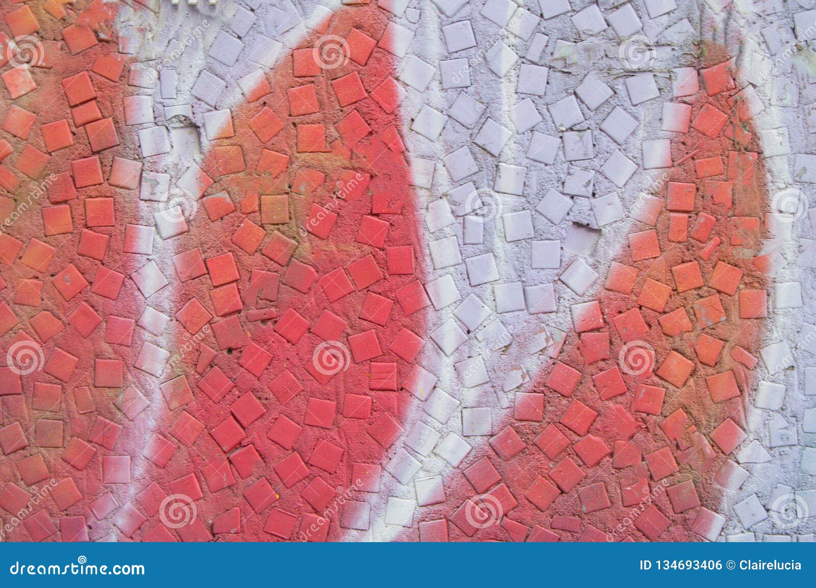 Abstract Pattern on Ceramic Mosaic Tile, Artistic Background Stock ...