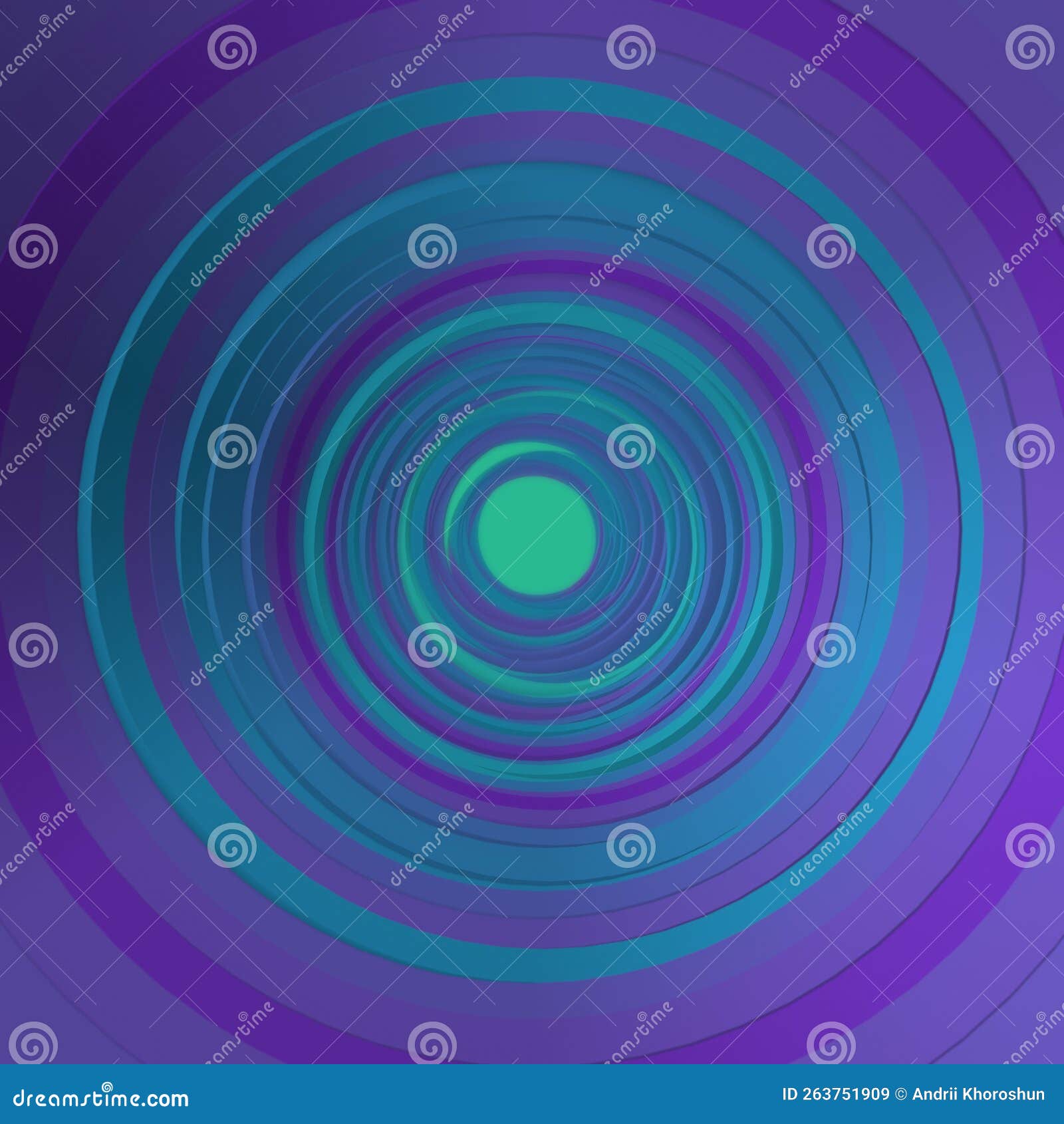 Abstract Pattern of Circles Going Deep. Modern Background. Design ...