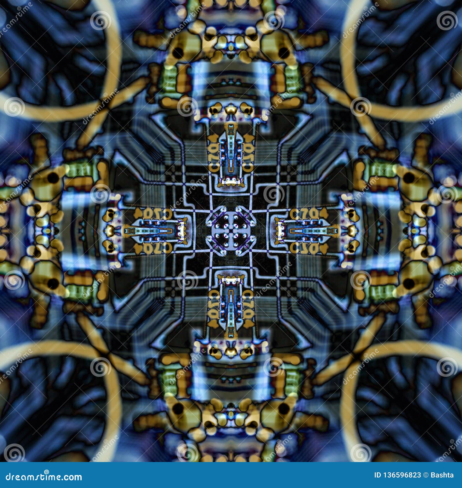 Abstract Pattern with Circuit Board Electronic Elements. Stock Image ...