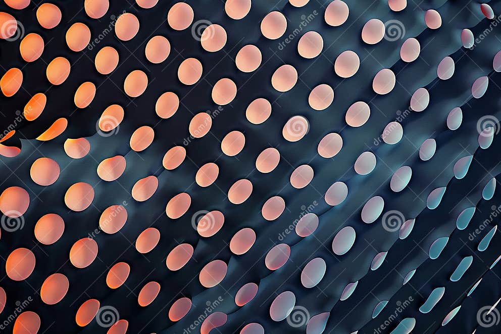 Abstract Pattern with Circular Holes in a Wavy Surface Stock ...