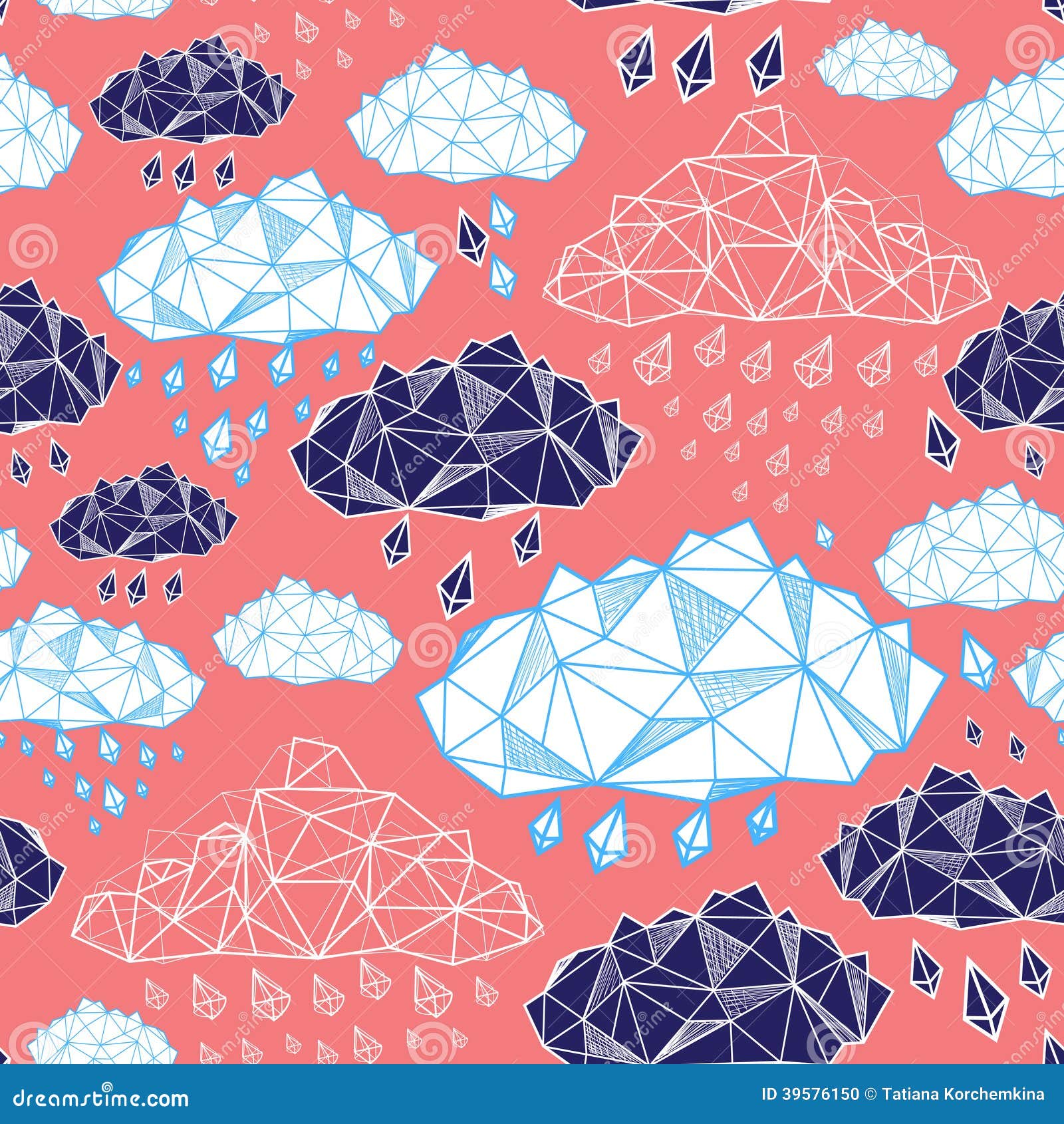 Abstract pattern of clouds stock vector. Illustration of triangles ...