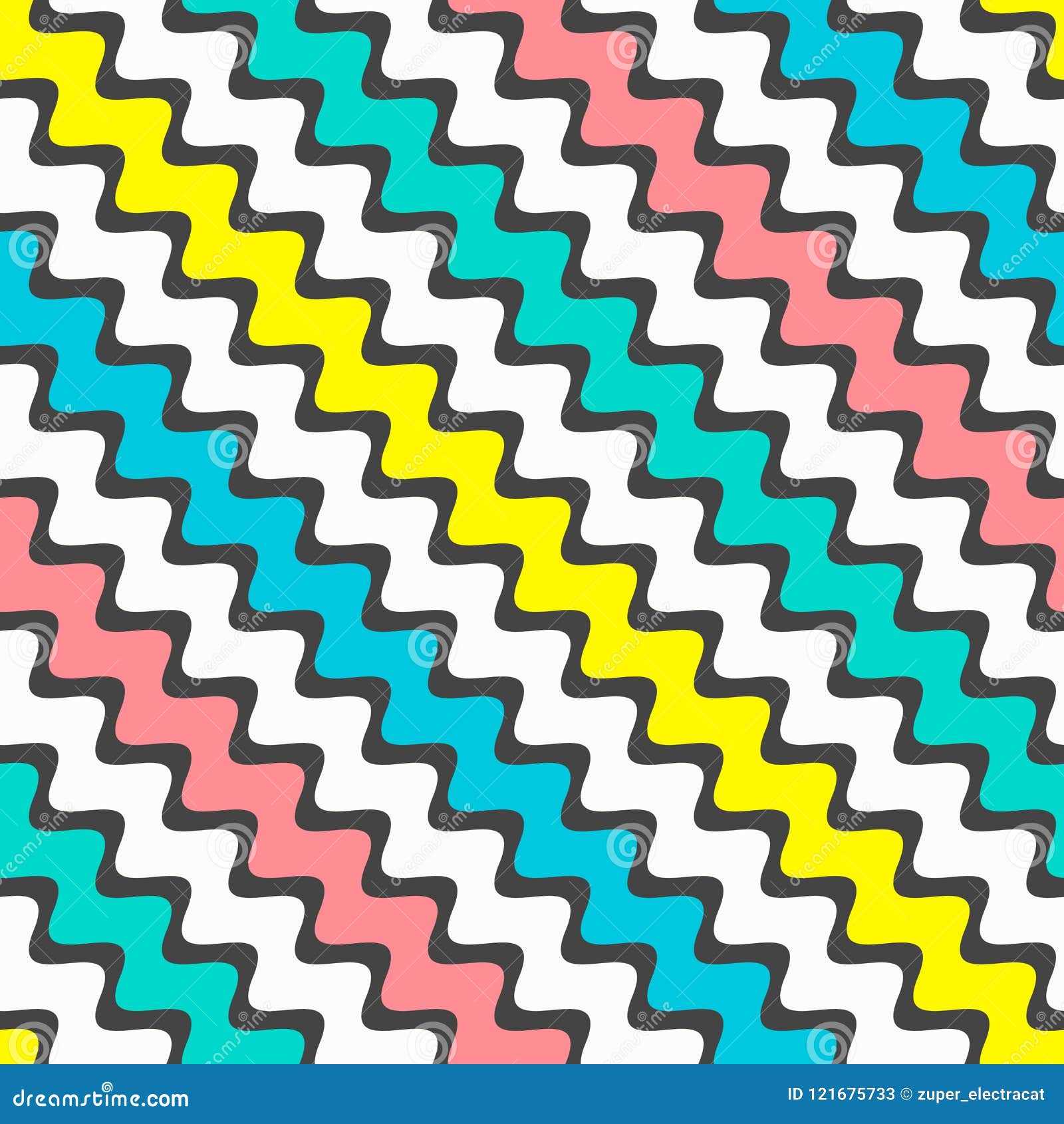 Abstract Pattern of Colored Waves Stock Vector - Illustration of ...