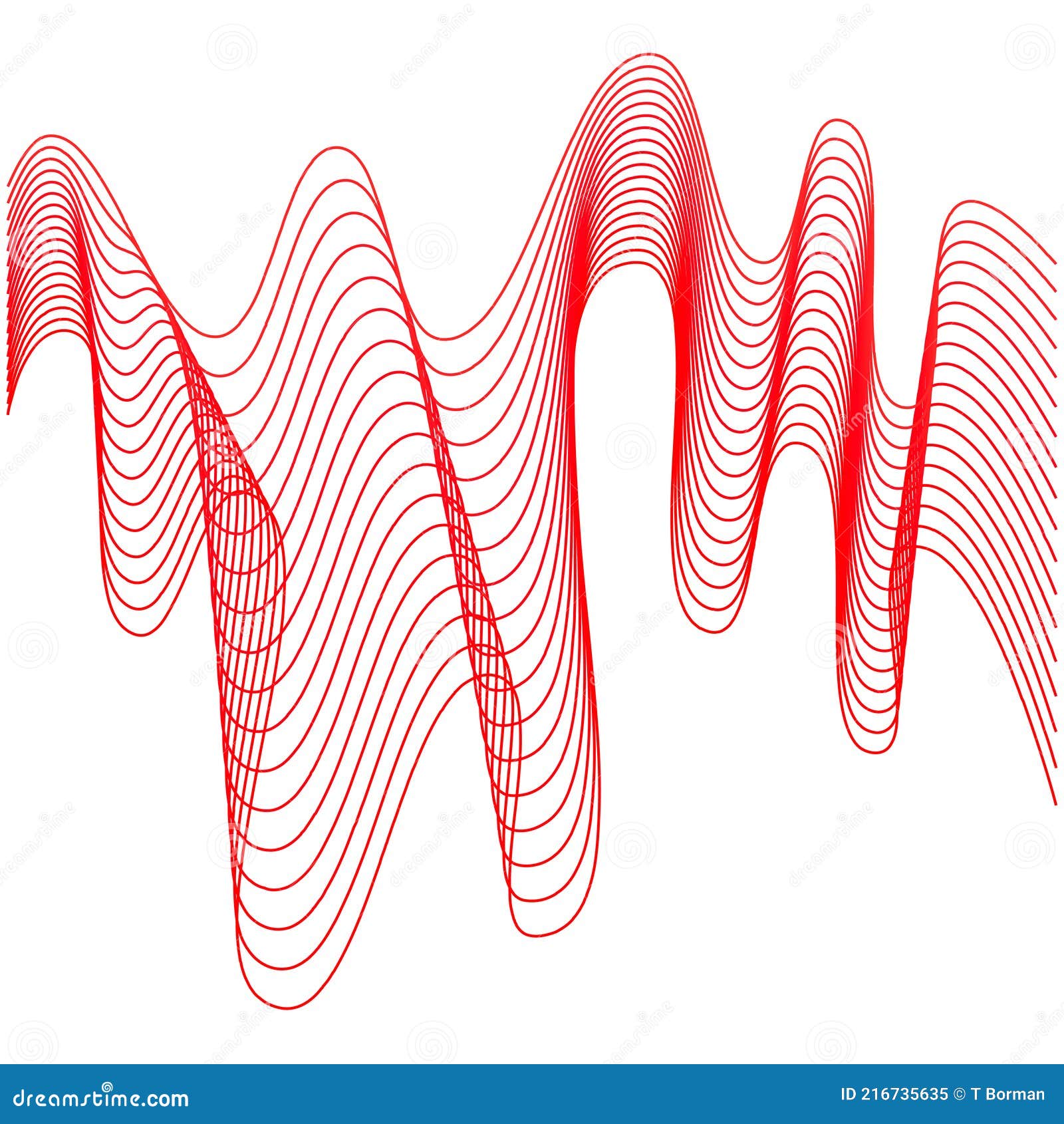 Abstract Pattern Colored Waves Red Spectrum Gradient Transition ...