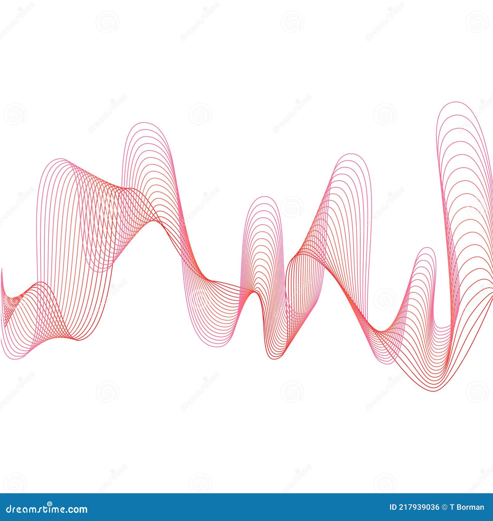Abstract Pattern Colored Waves Spectrum Red Transition Transparent ...