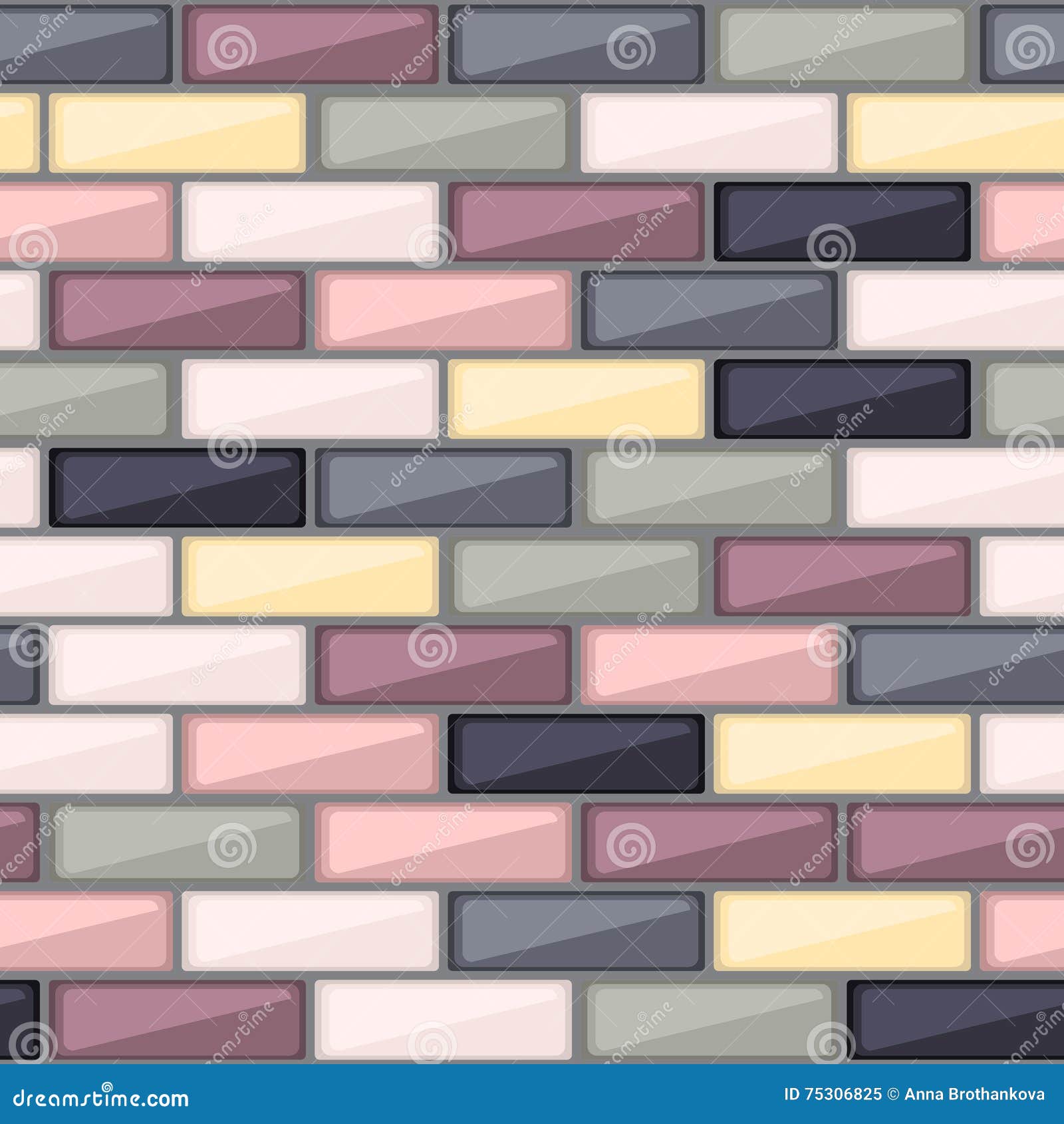 Abstract Pattern with Colorful Brick Elements Stock Vector ...