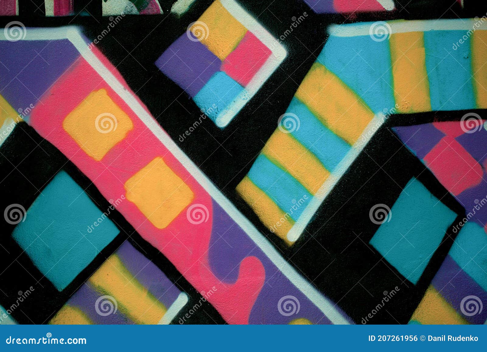 Abstract Pattern of Colorful Geometric Graffiti Editorial Photo - Image ...