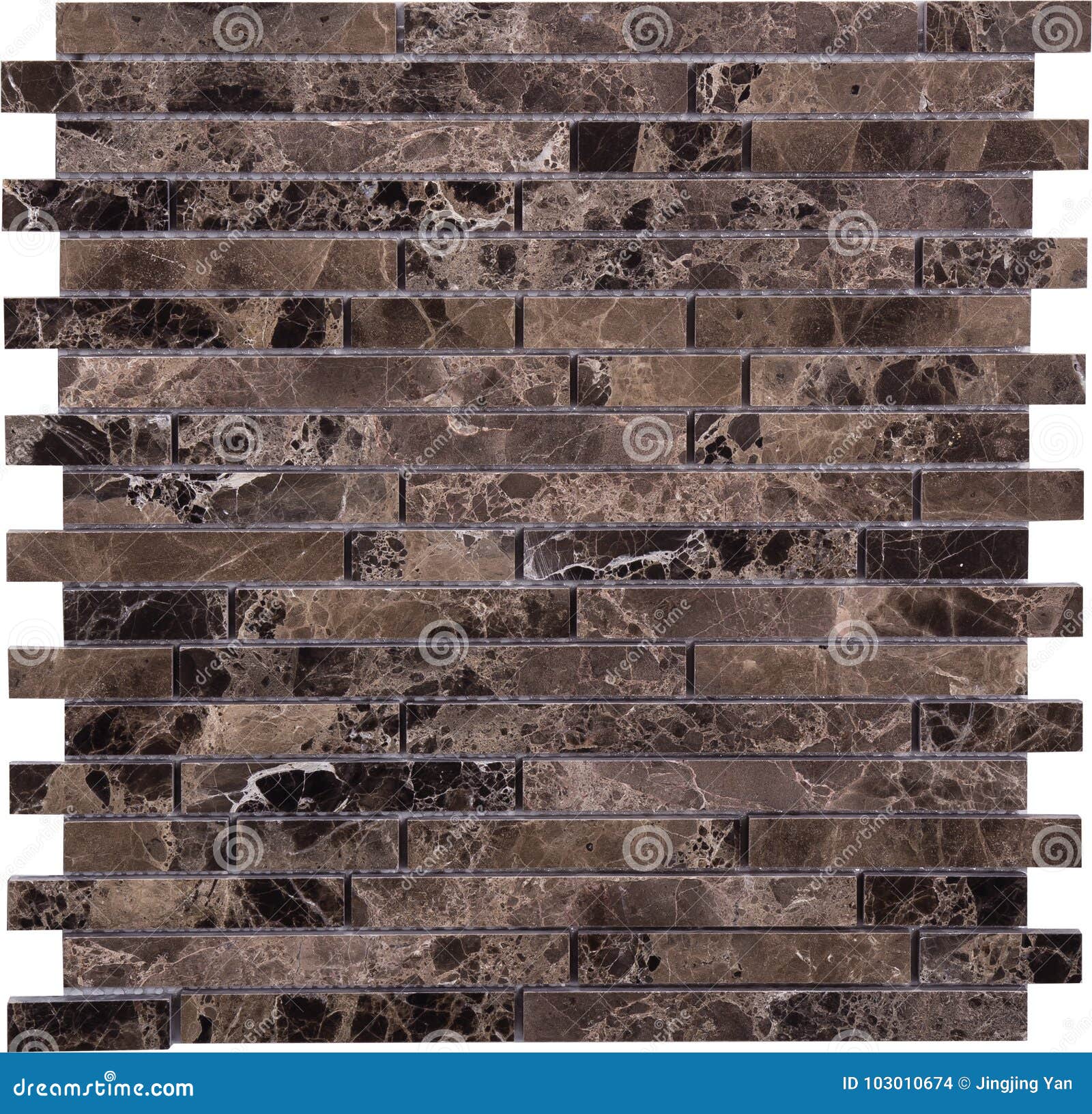 Seamless Brown Retro Style Rectangle Marble Mosaic Pattern Stock Photo ...