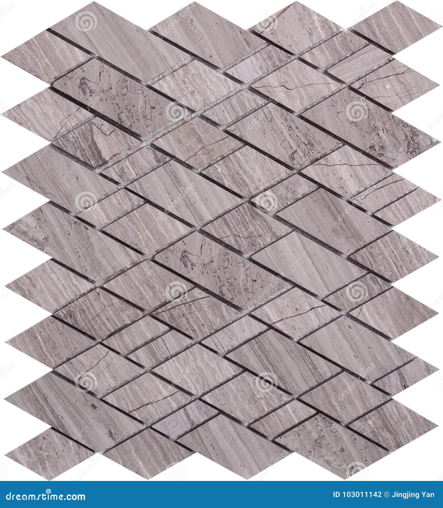 Seamless White Diamond Shaped Marble Mosaic Pattern Stock Photo - Image ...