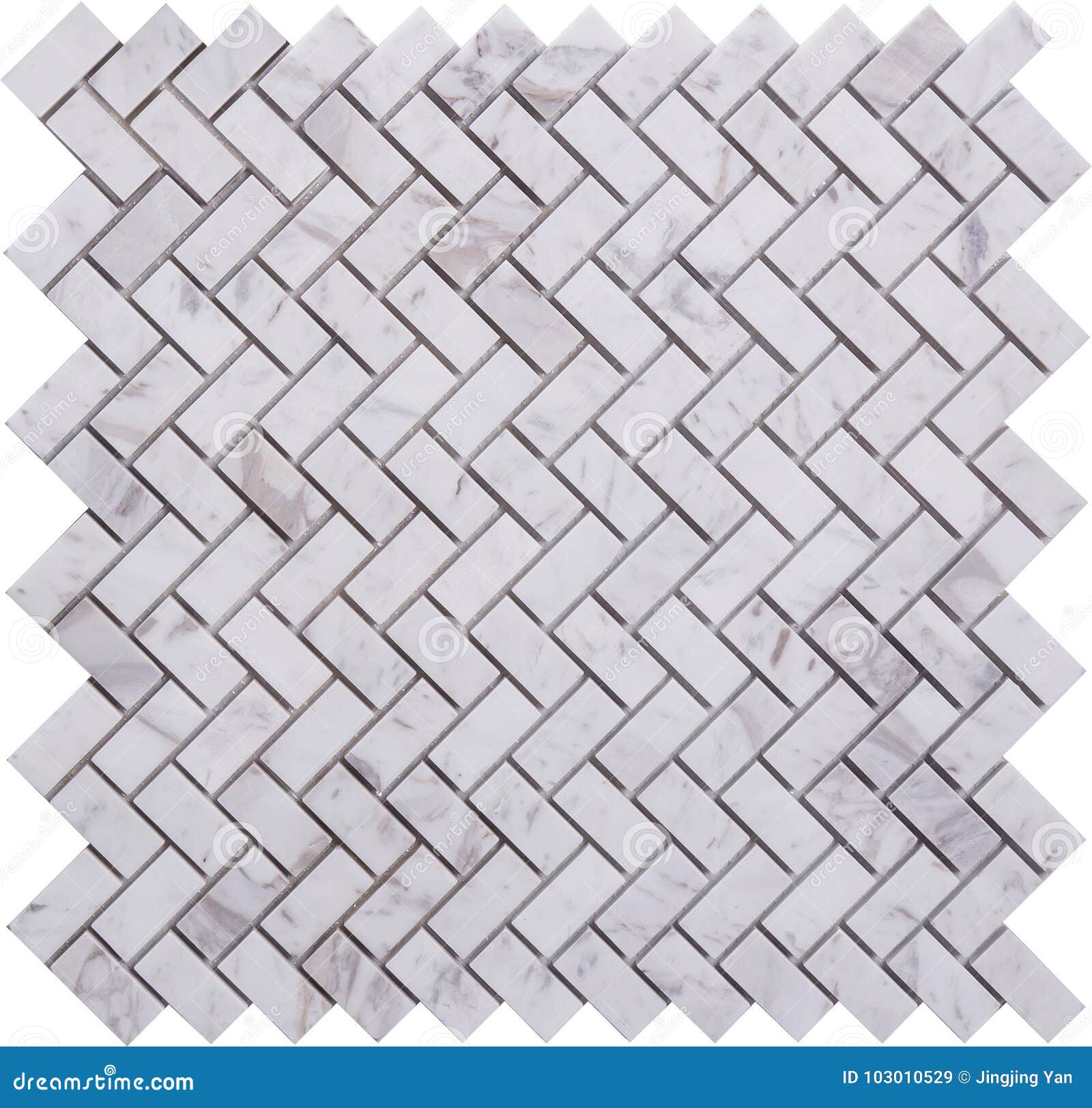 Seamless White Rectangle Marble Mosaic Pattern Stock Image - Image of ...
