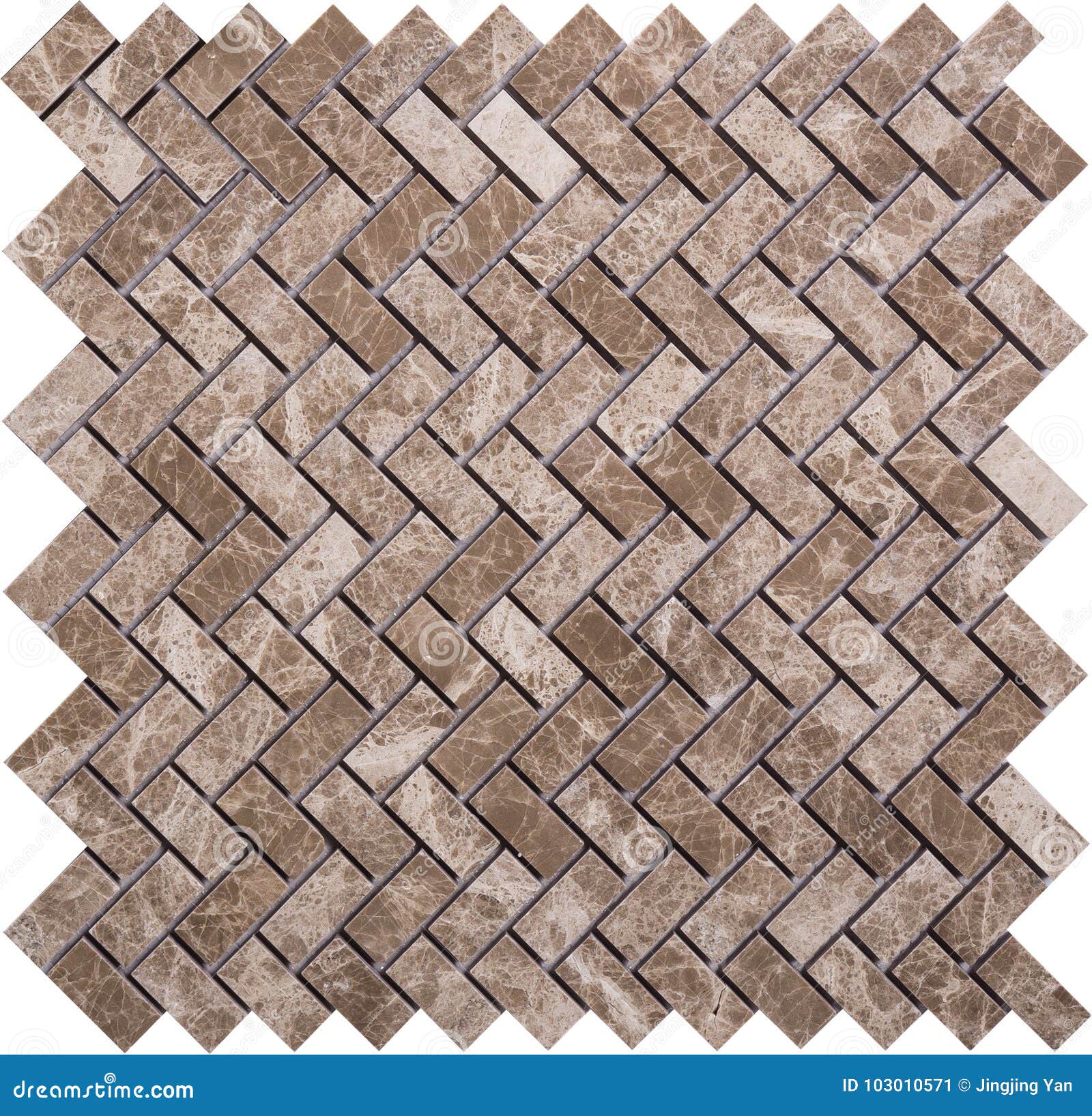 Seamless Brown Rectangle Marble Mosaic Pattern Stock Image - Image of ...