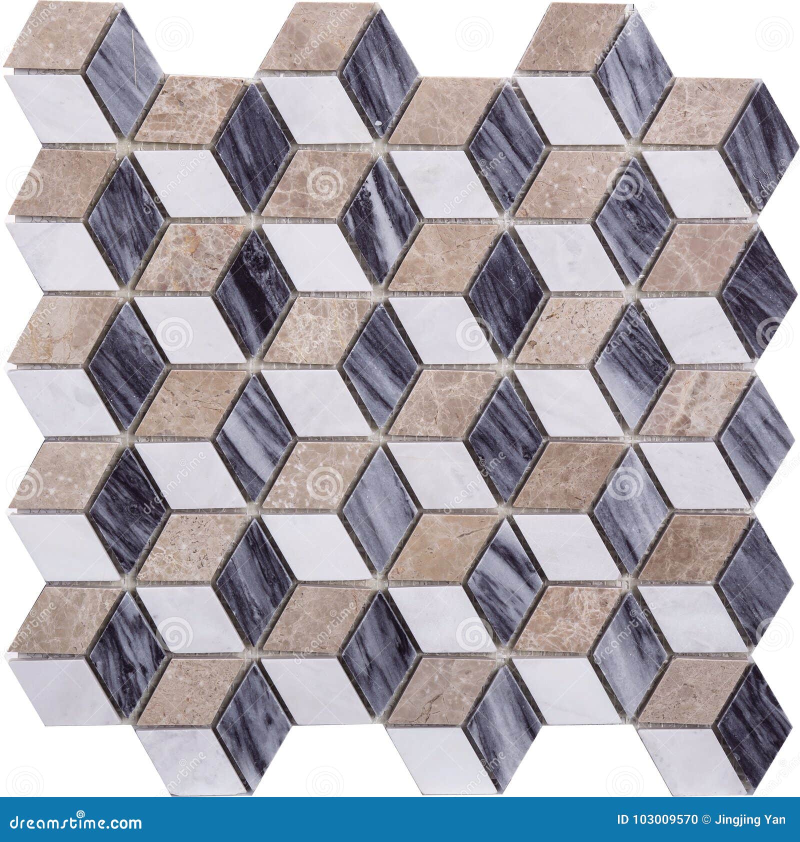 Seamless Diamond Shaped Mosaic Pattern Stock Photo - Image of ...