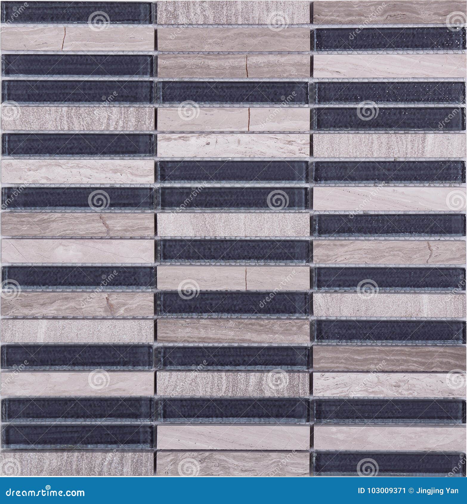 Seamless Rectangle Marble and Glass Mosaic Pattern Stock Image - Image ...