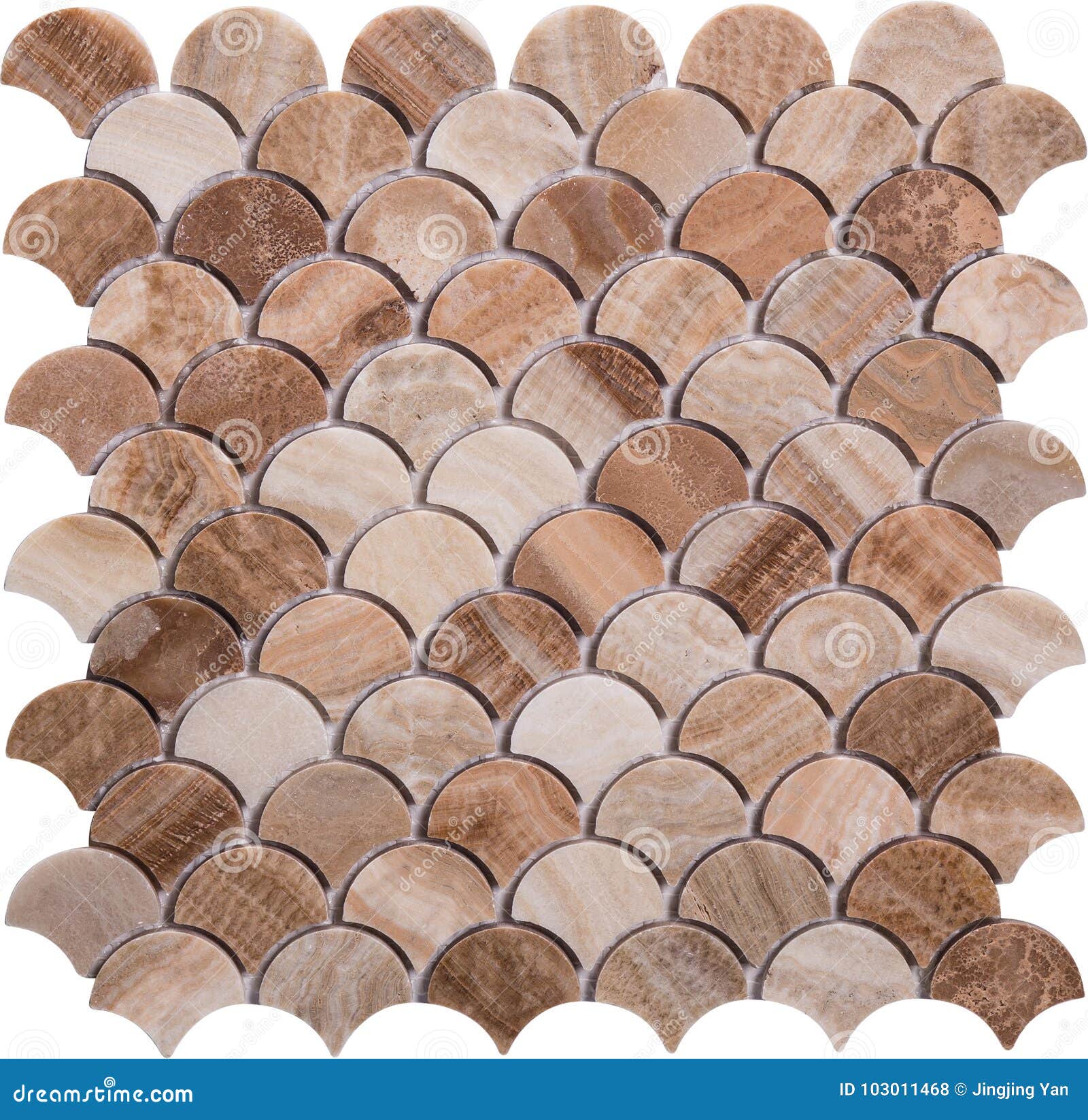 Seamless Retro Style Shell Shaped Marble Mosaic Pattern Stock Photo ...