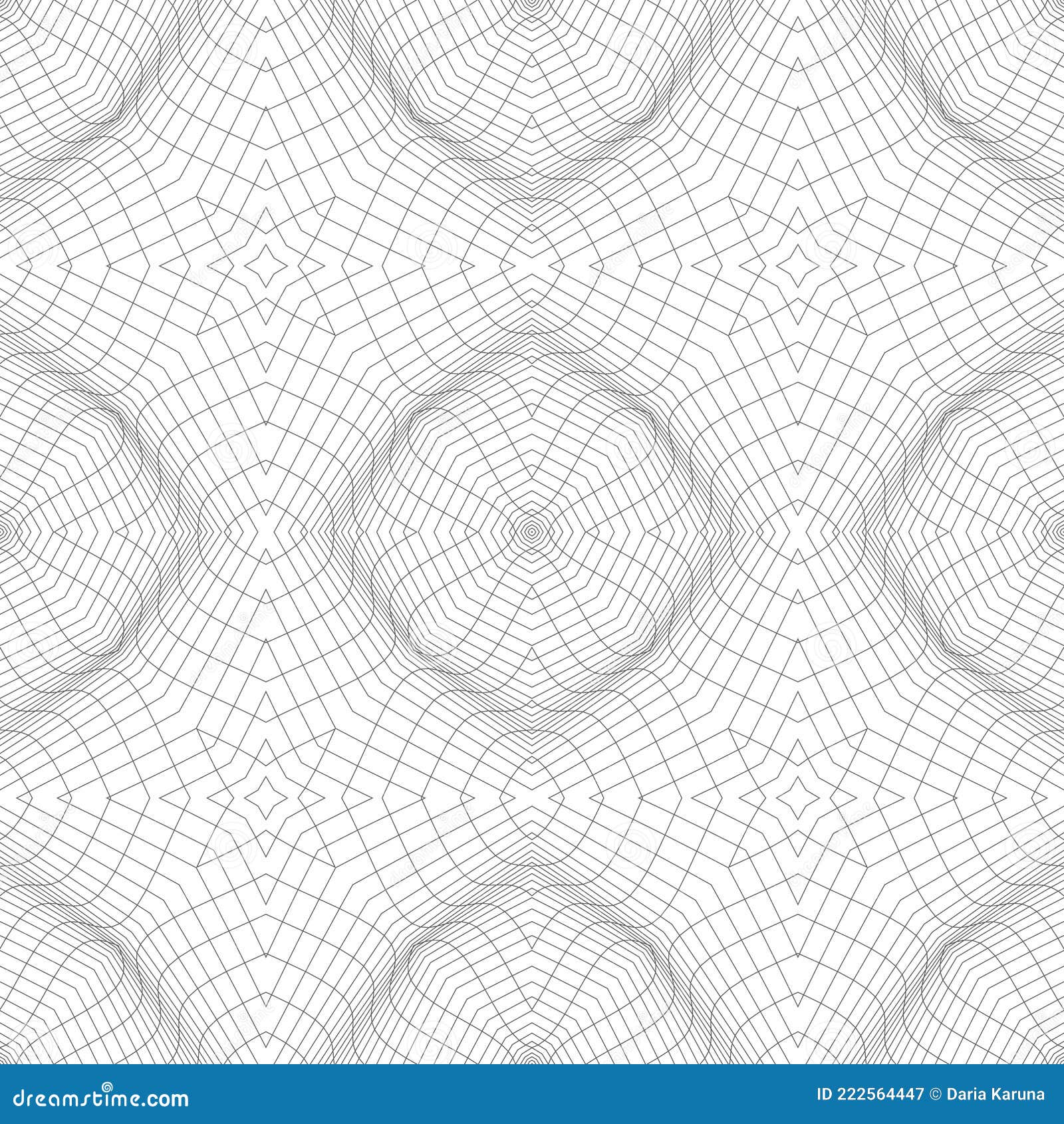 Abstract Pattern with 3D Objects and Waves. Stock Vector - Illustration ...