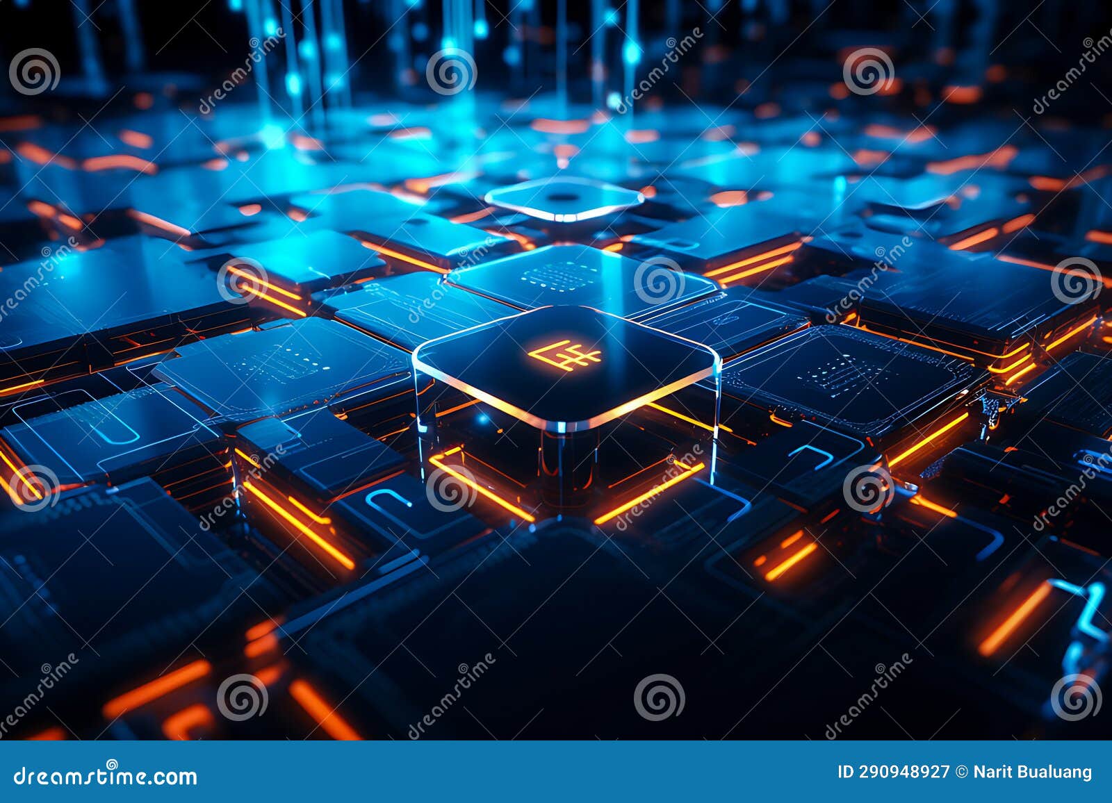 Abstract Pattern from Data Technology Background Stock Illustration ...