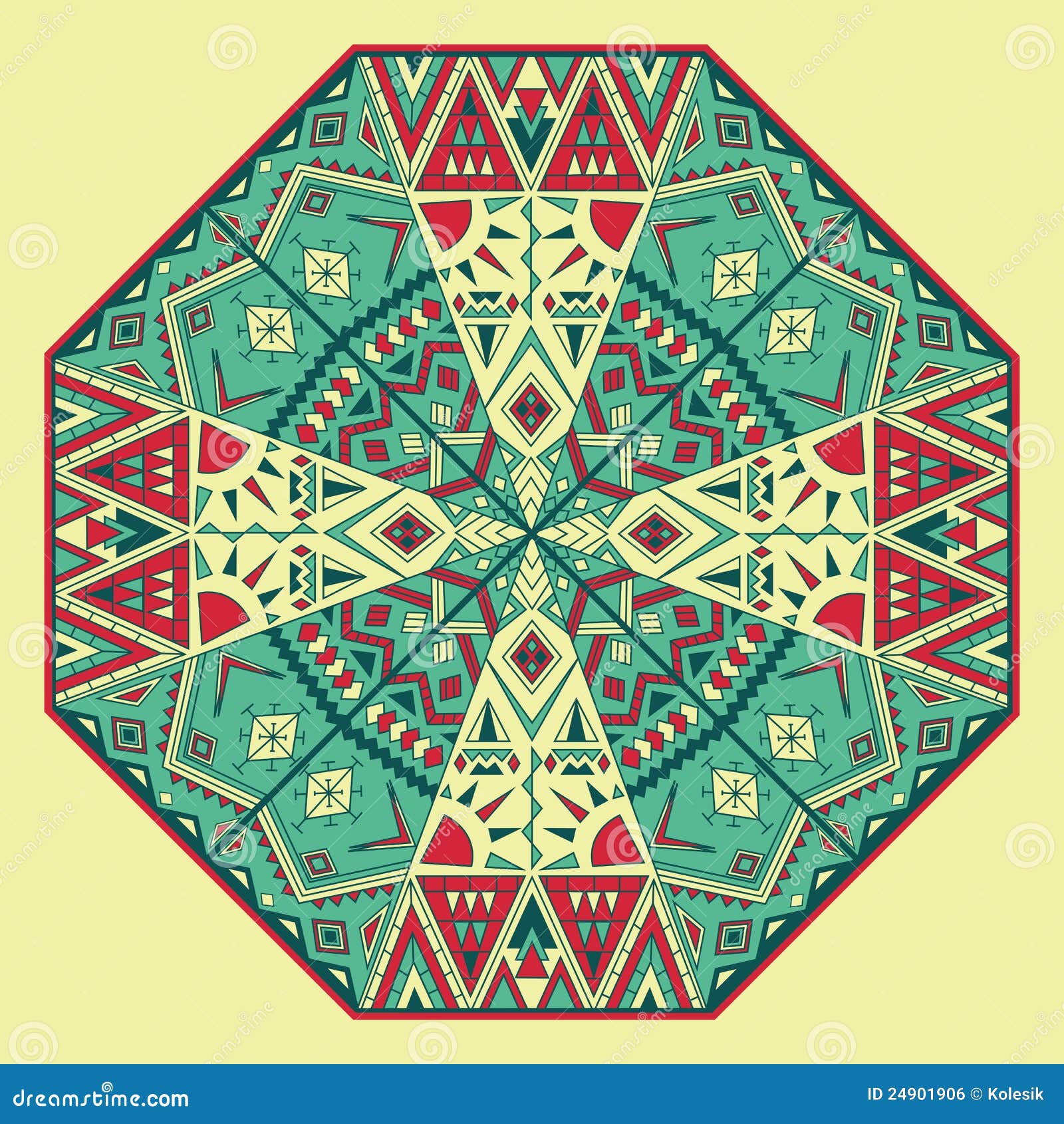 Abstract Pattern in a Diamond Shape Stock Vector - Illustration of ...