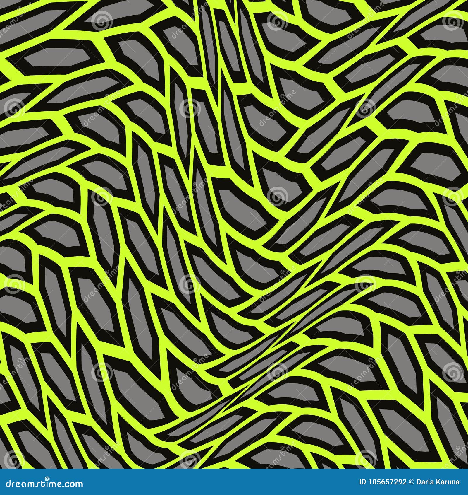 Abstract Pattern of Distorted Shapes. the Geometric Movement of Waves ...