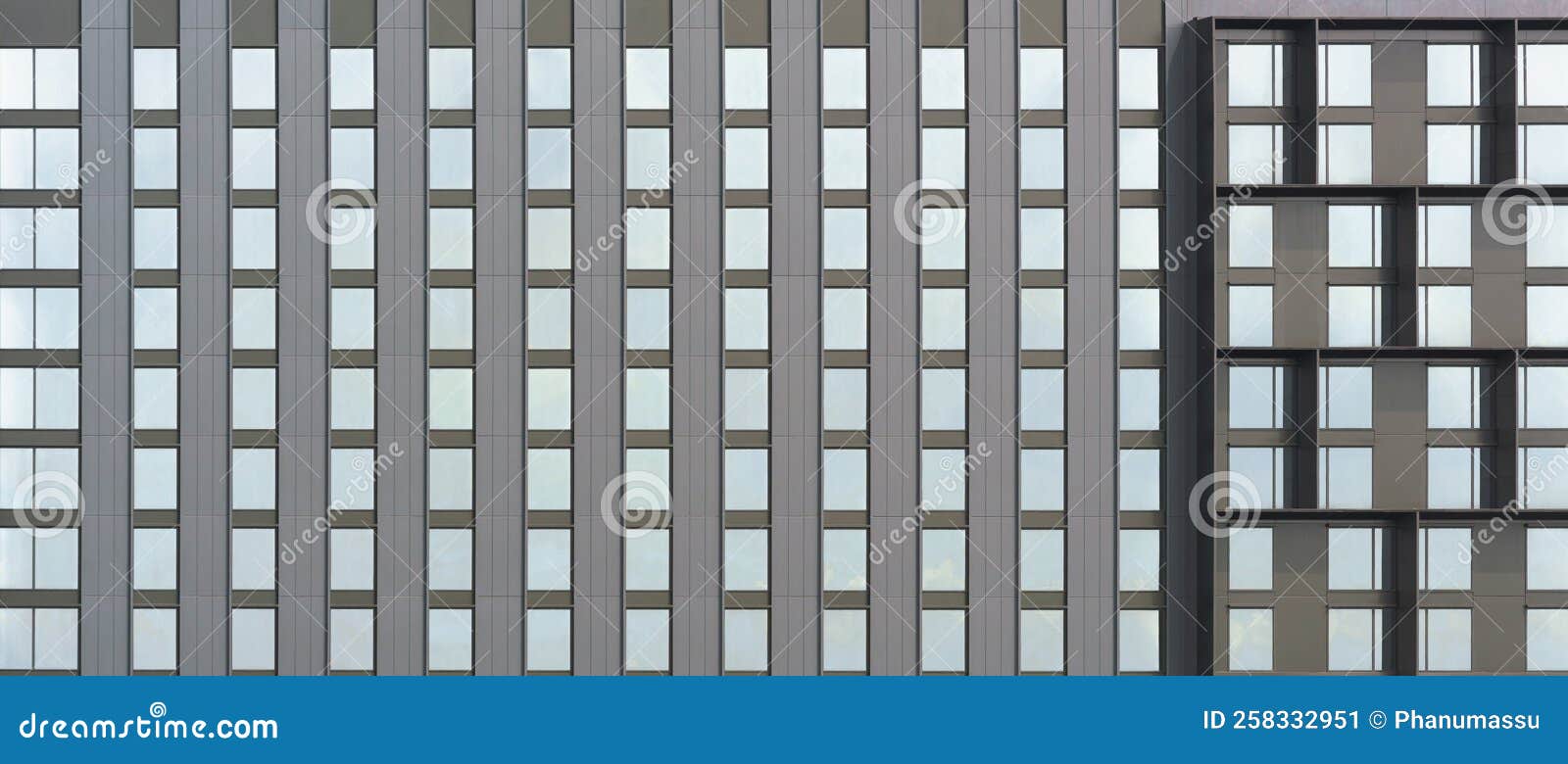 Abstract Pattern of Exterior Decoration with Grey Paint and Glass ...