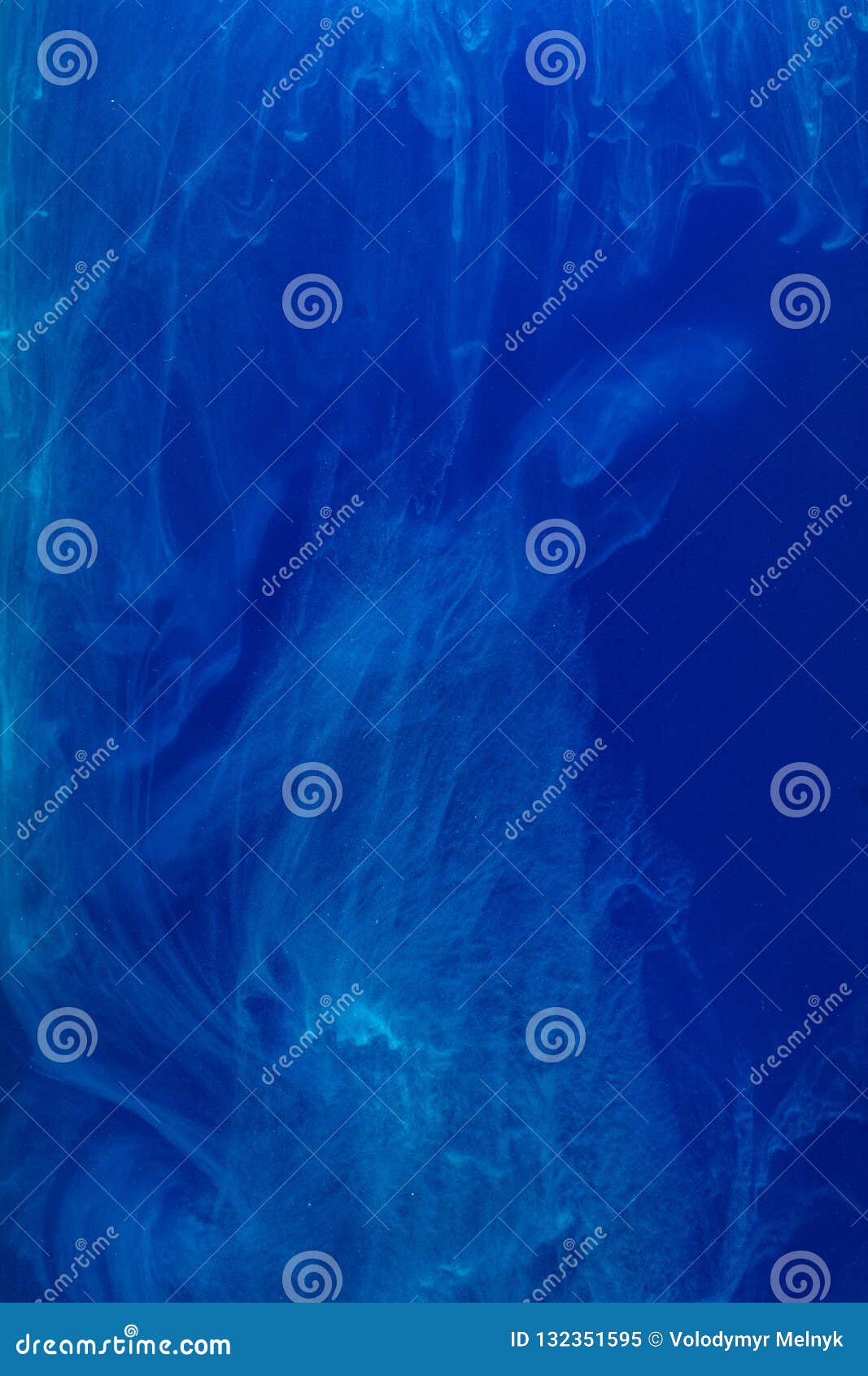 Abstract Pattern Falling into the Water Drop of Blue Ink - Cyan Ink ...